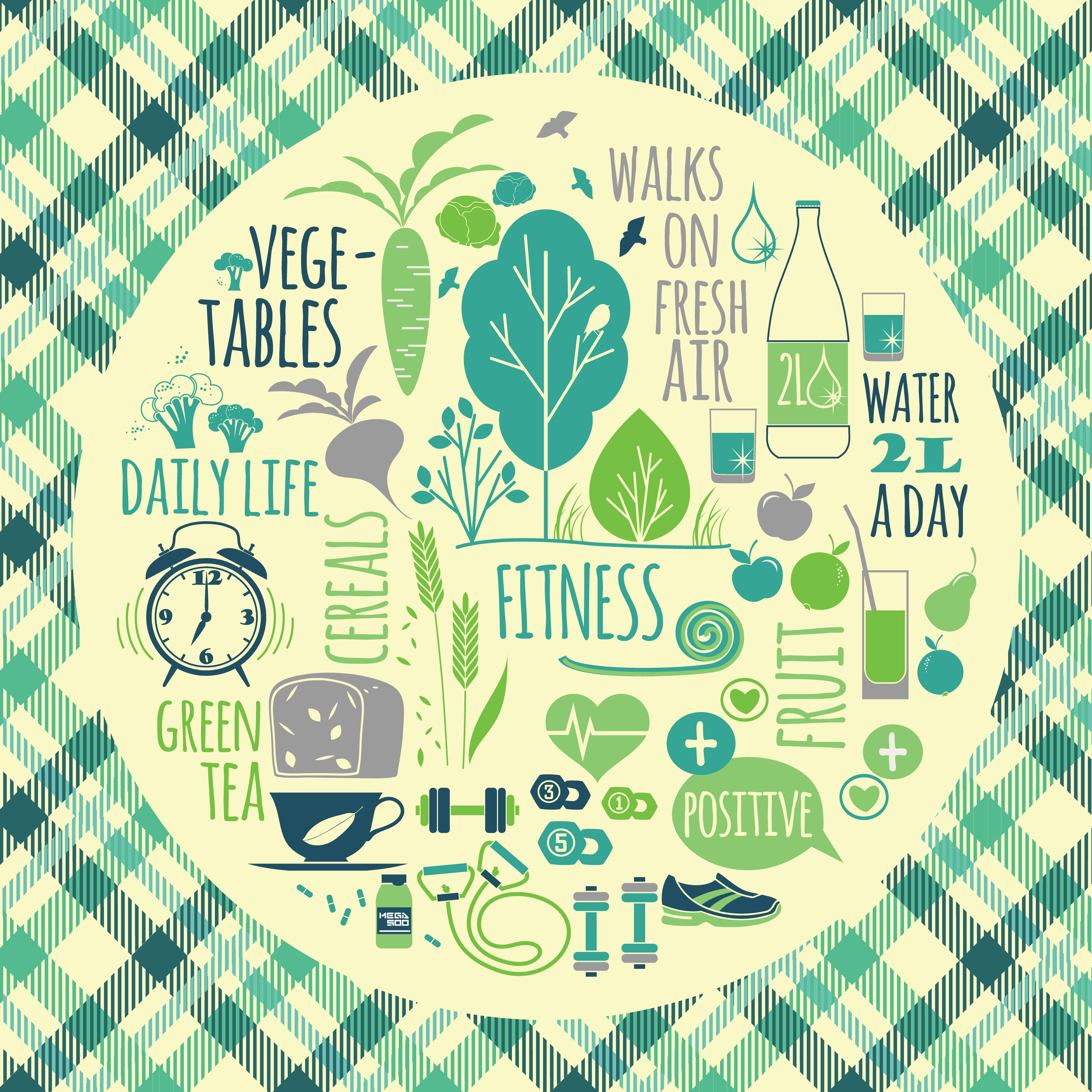 Healthy Lifestyle Vector Illustration 300771 Vector Art At Vecteezy