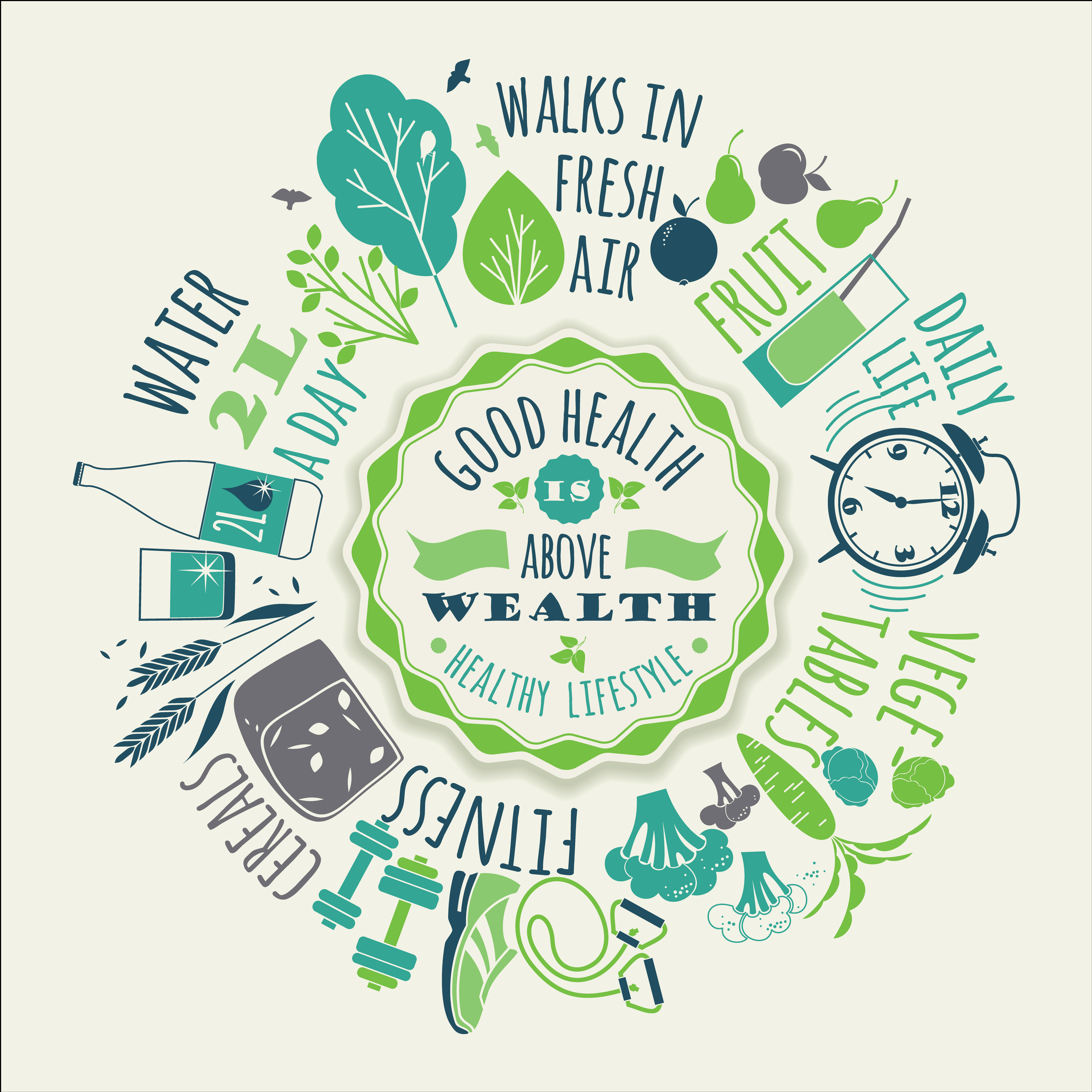 Vector Illustration Of Healthy Lifestyle 300777 Vector Art At Vecteezy