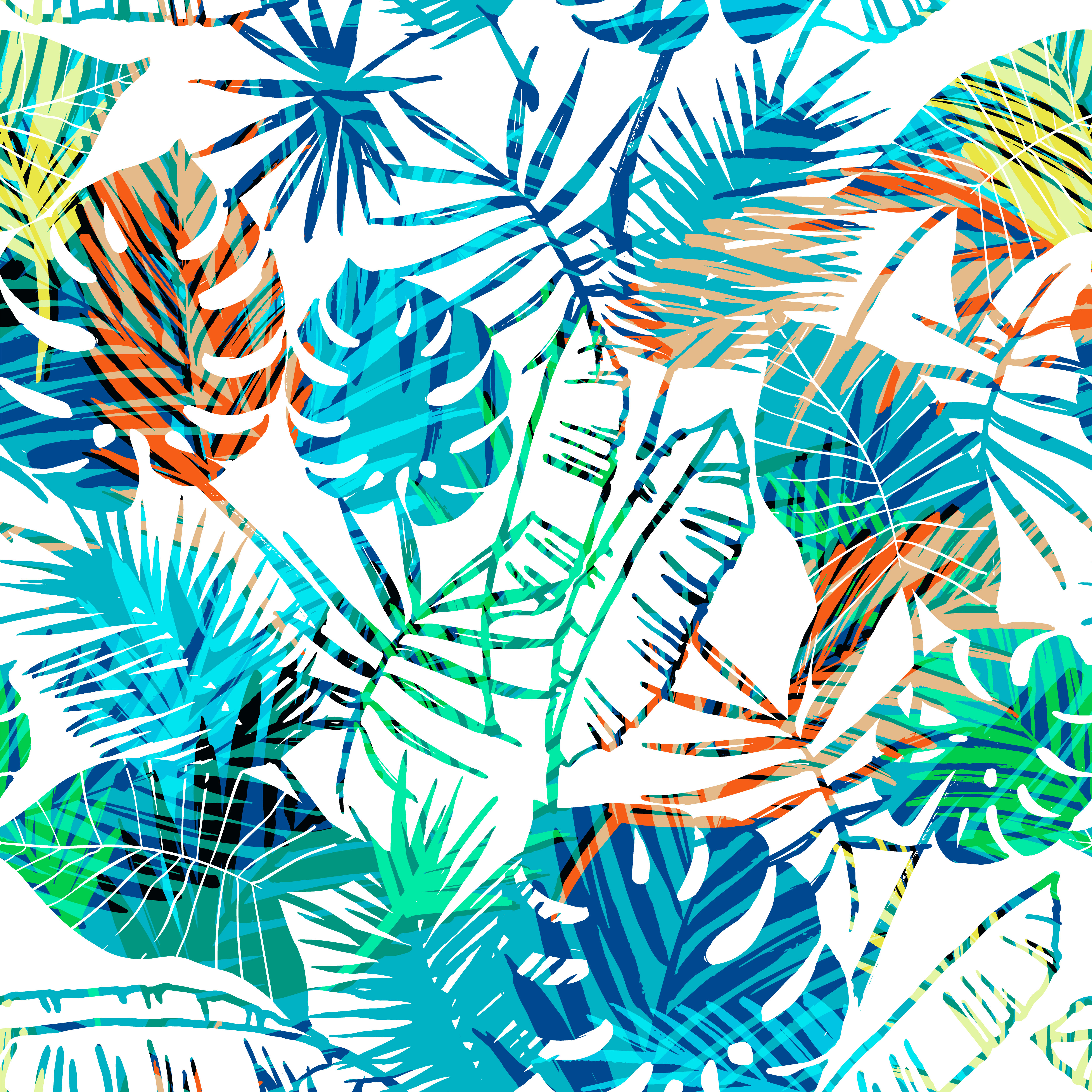 Seamless Exotic Pattern With Tropical Plants 301392 Vector Art At Vecteezy