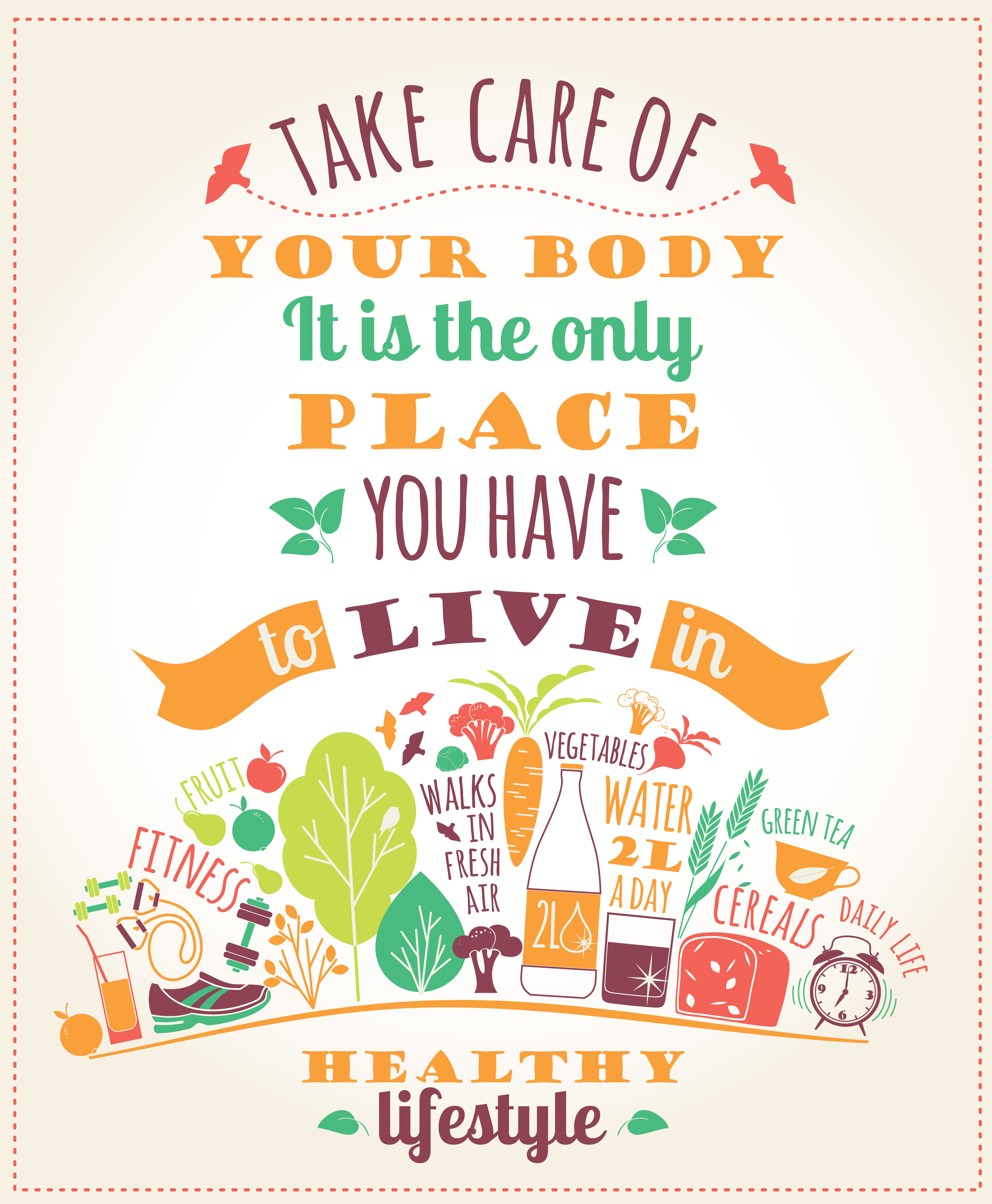 Healthy Lifestyle Vector Illustration 301976 Vector Art At Vecteezy