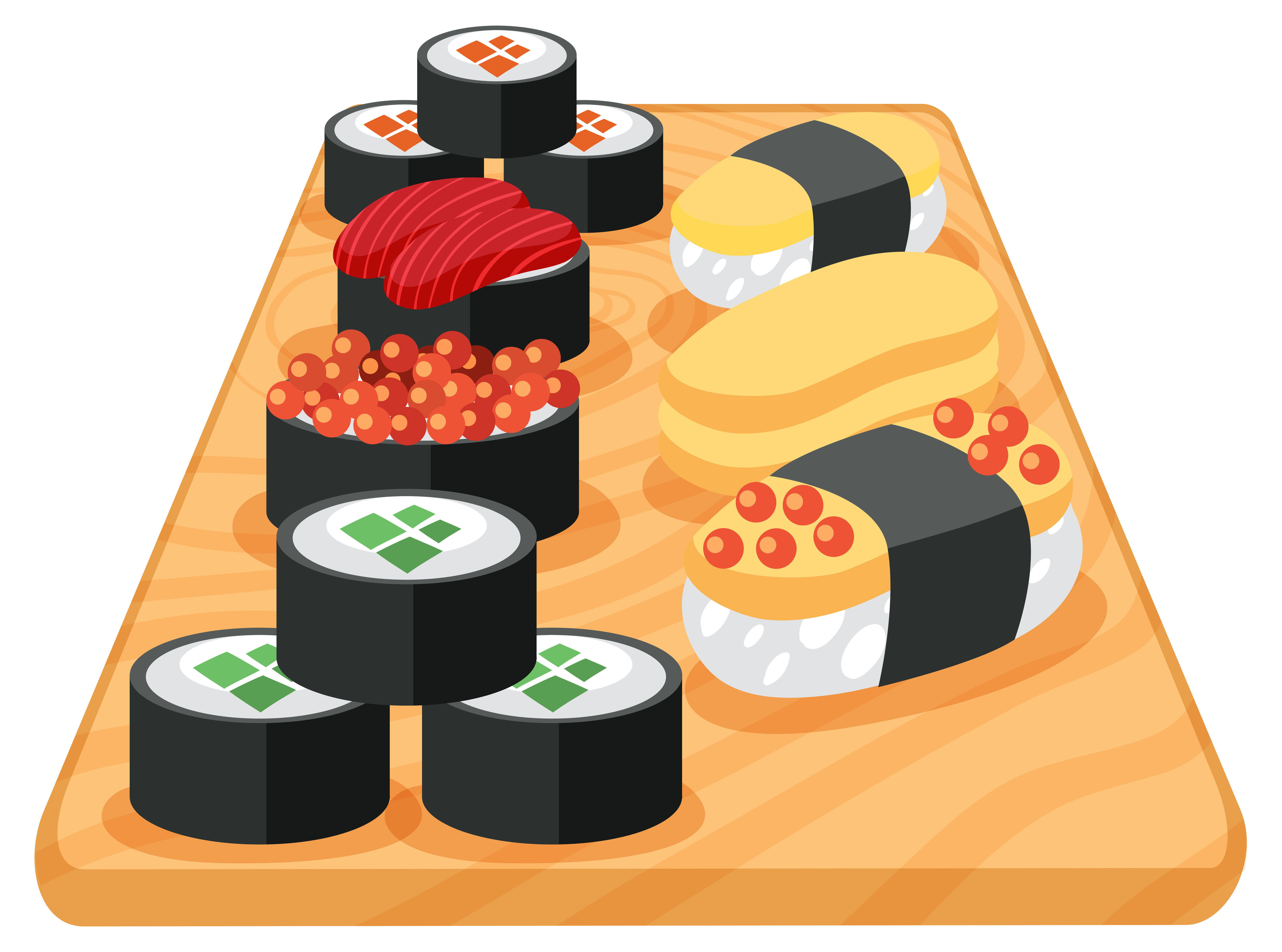 A Set of Japanese Sushi 303591 Vector Art at Vecteezy