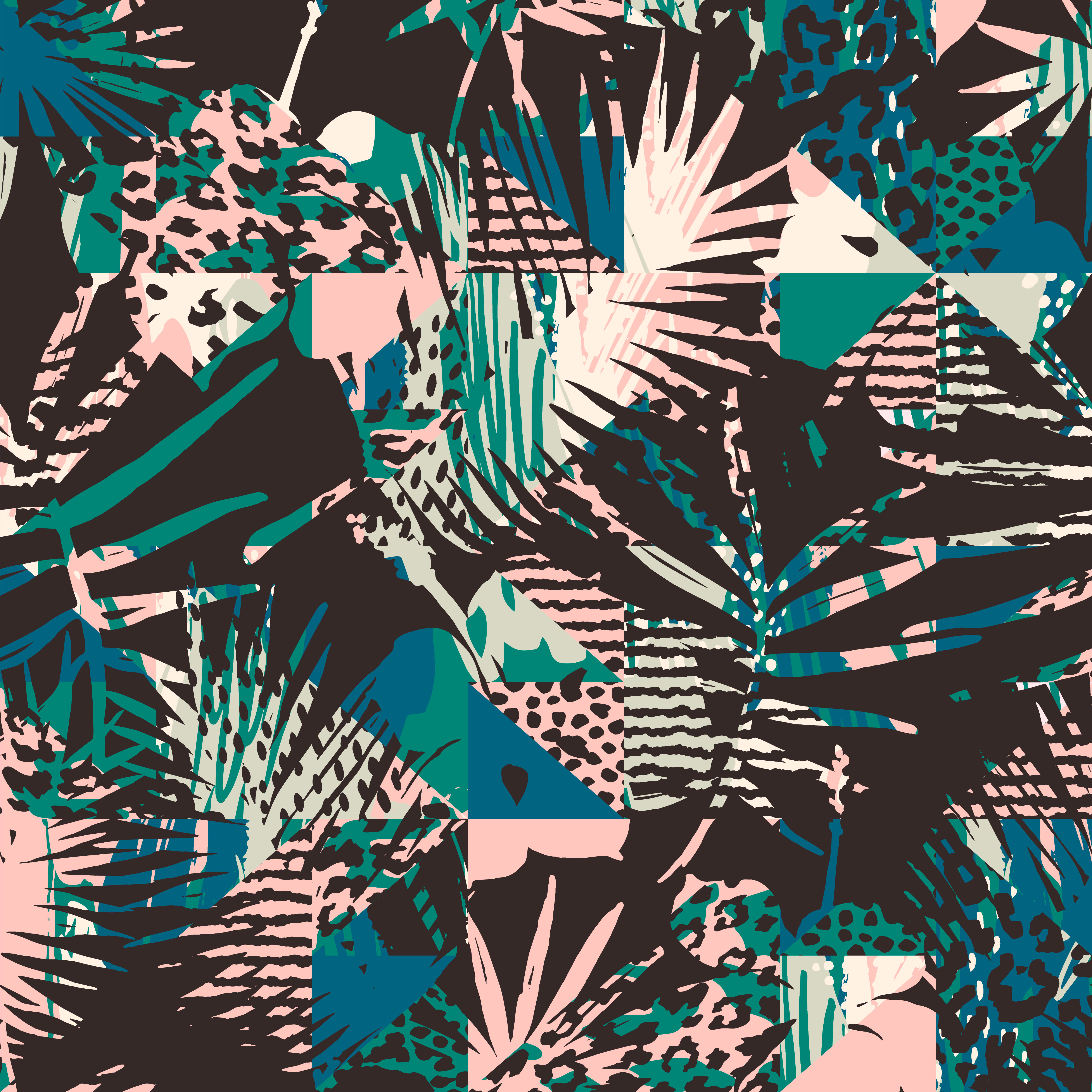Seamless Exotic Pattern With Tropical Plants 304456 Vector Art At Vecteezy