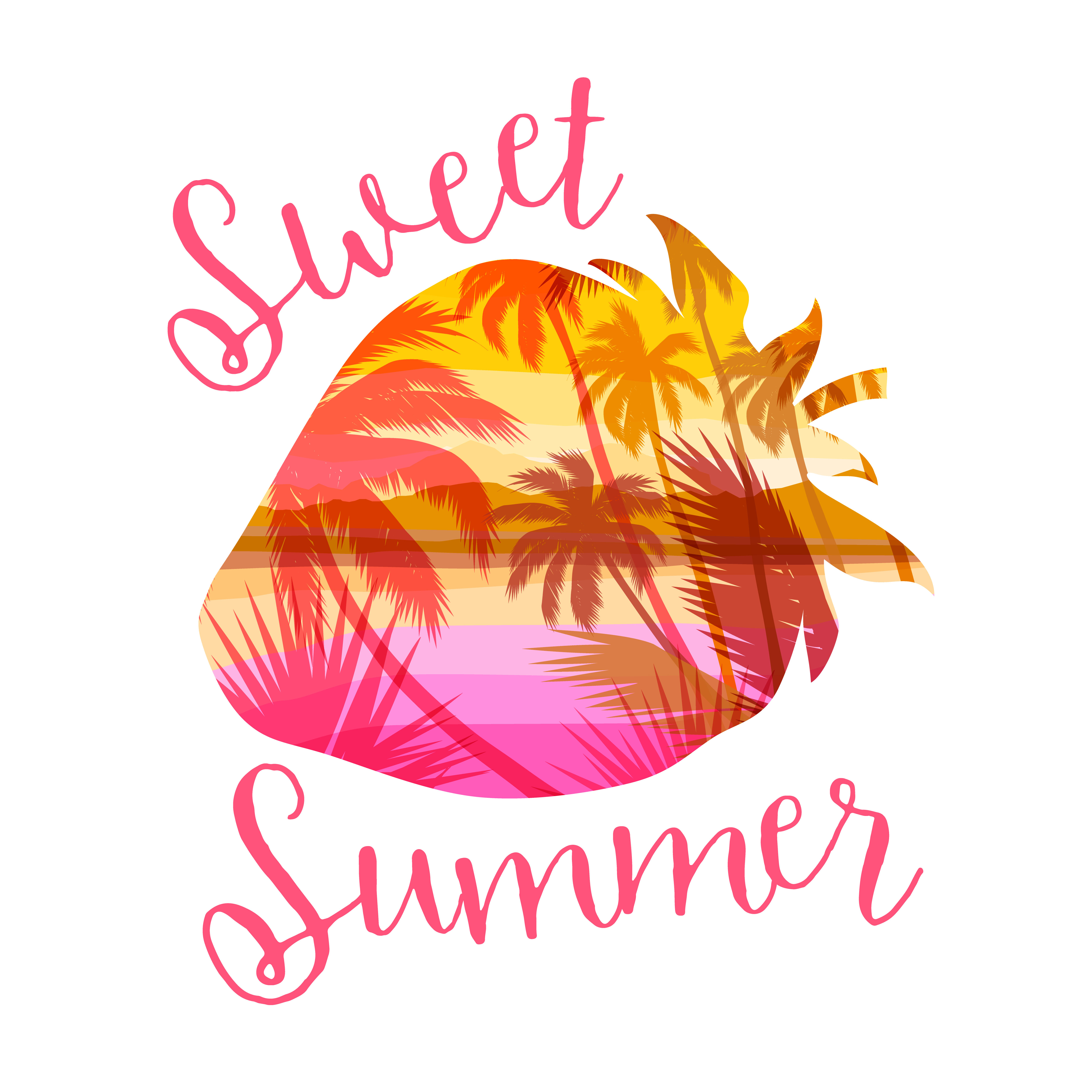 Tropical Beach Summer Print With Slogan For T shirts Posters Card And tropical-beach-summer-print-with-slogan-for-t-shirts-posters-card-and