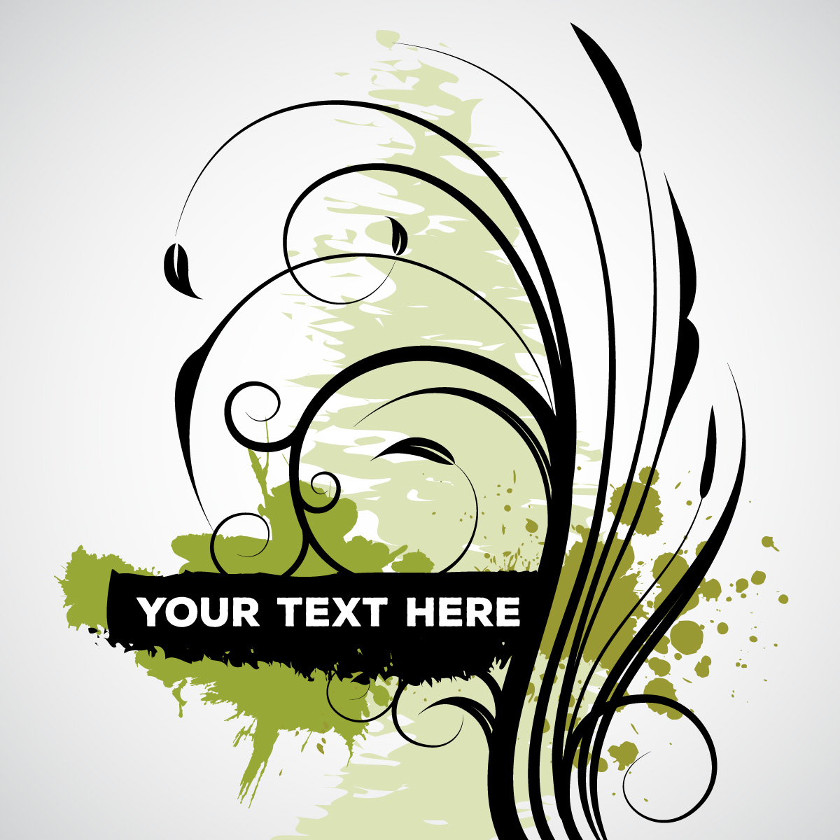 green vector background with spring floral elements 304838 Vector Art ...