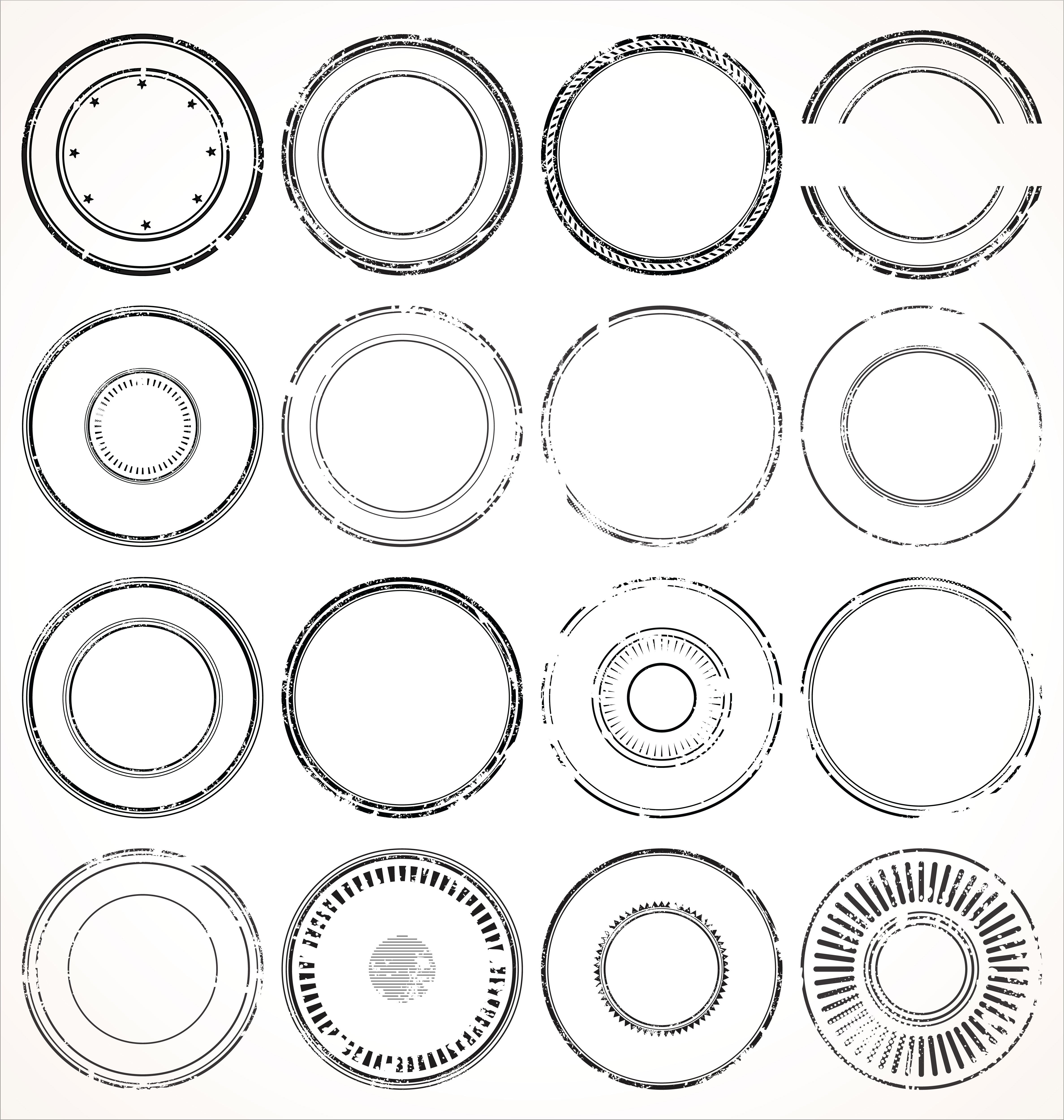 Empty grunge rubber stamp collection 305195 Vector Art at Vecteezy