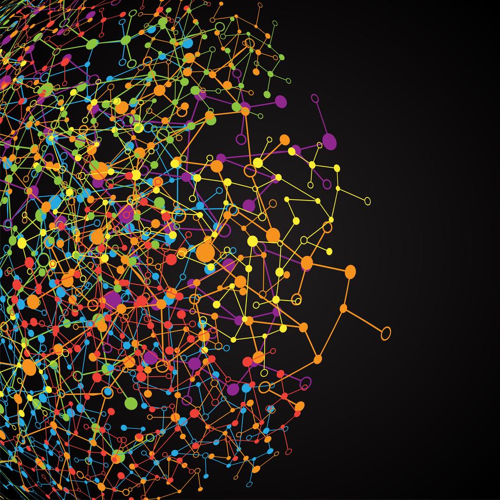 Abstract Polygonal Background With Connected Dots And Lines Connection Structure Futuristic