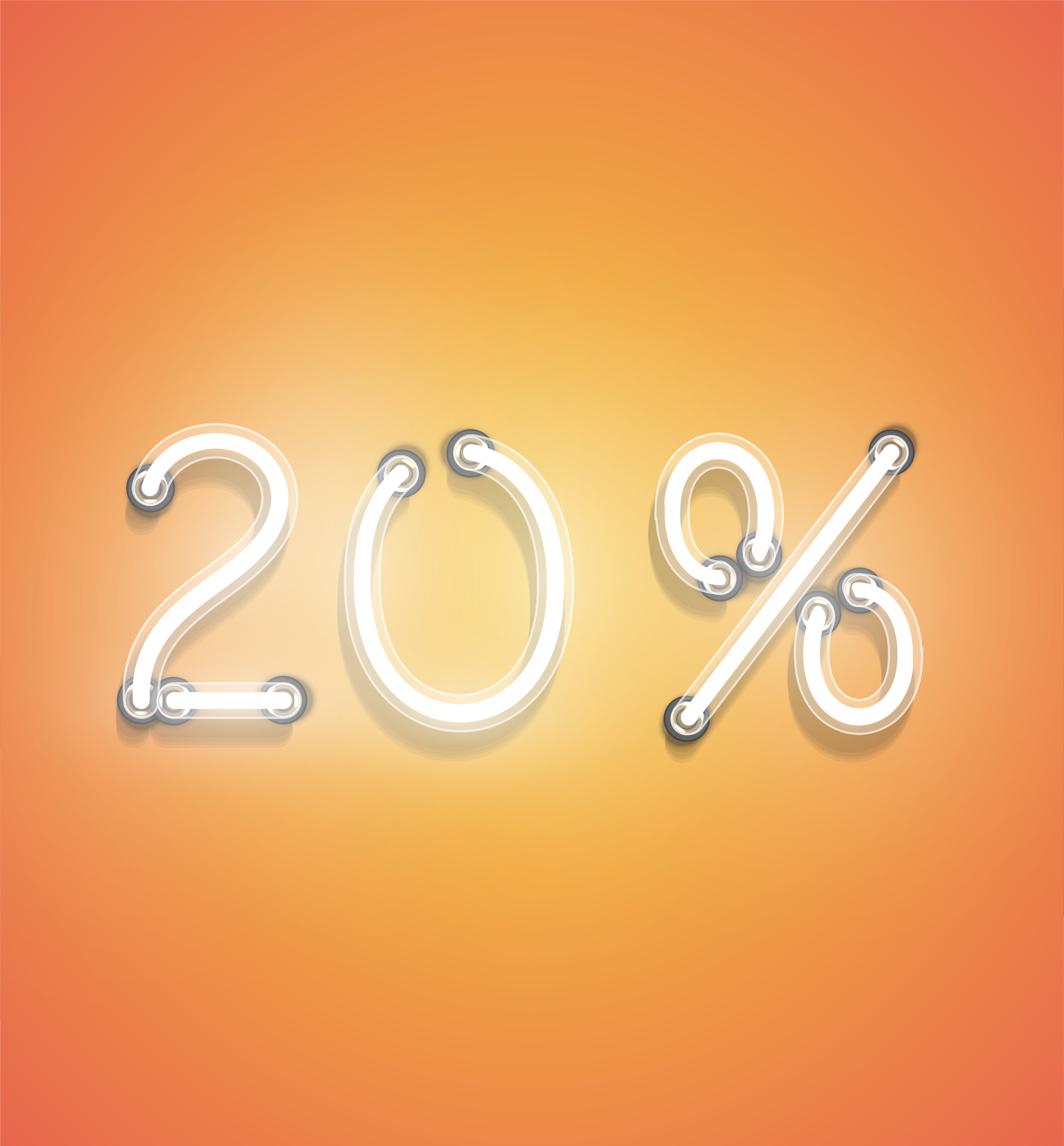Realistic neon percentage sign, vector illustration 309551 Vector Art ... Realistic neon percentage sign, vector illustration 309551 Vector Art ...