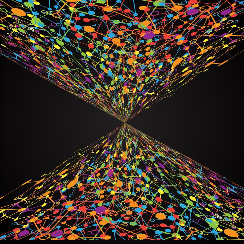 Abstract Polygonal Background With Connected Dots And Lines Connection Structure Futuristic