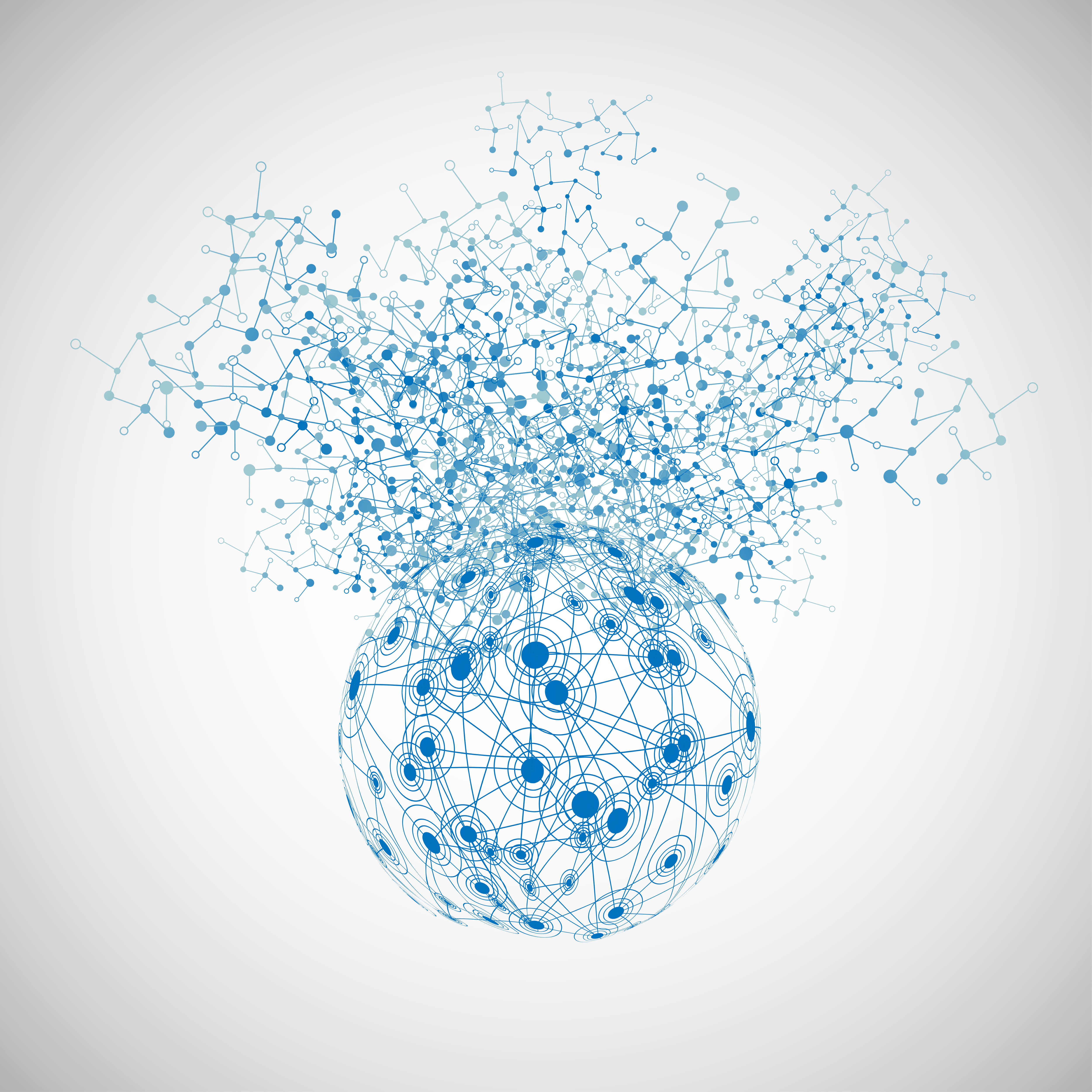 Abstract Polygonal Background With Connected Dots And Lines Connection