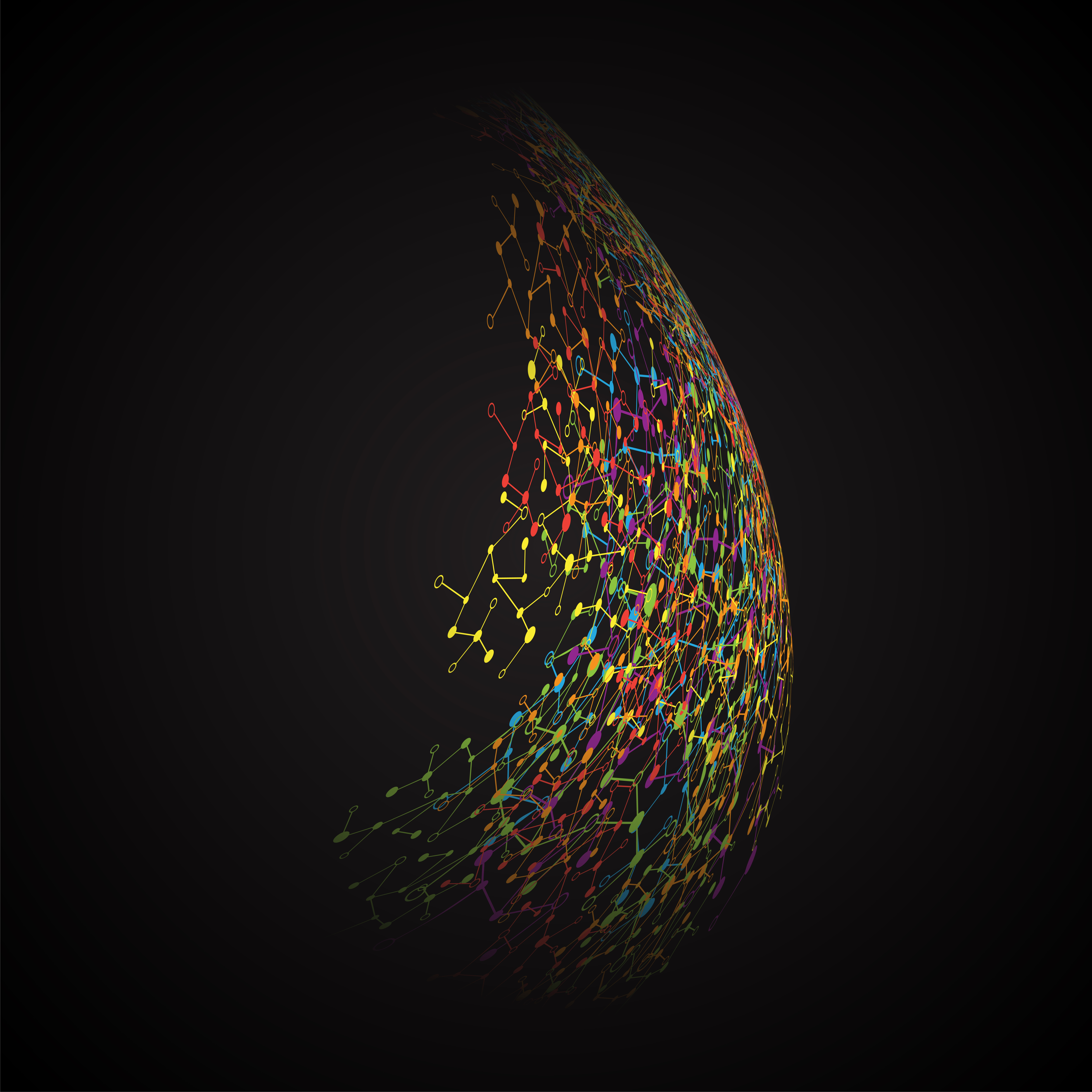 Abstract Polygonal Background With Connected Dots And Lines Connection Structure Futuristic