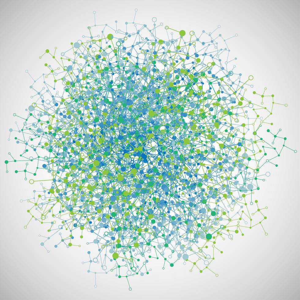 Abstract Polygonal Background With Connected Dots And Lines Connection Structure Futuristic