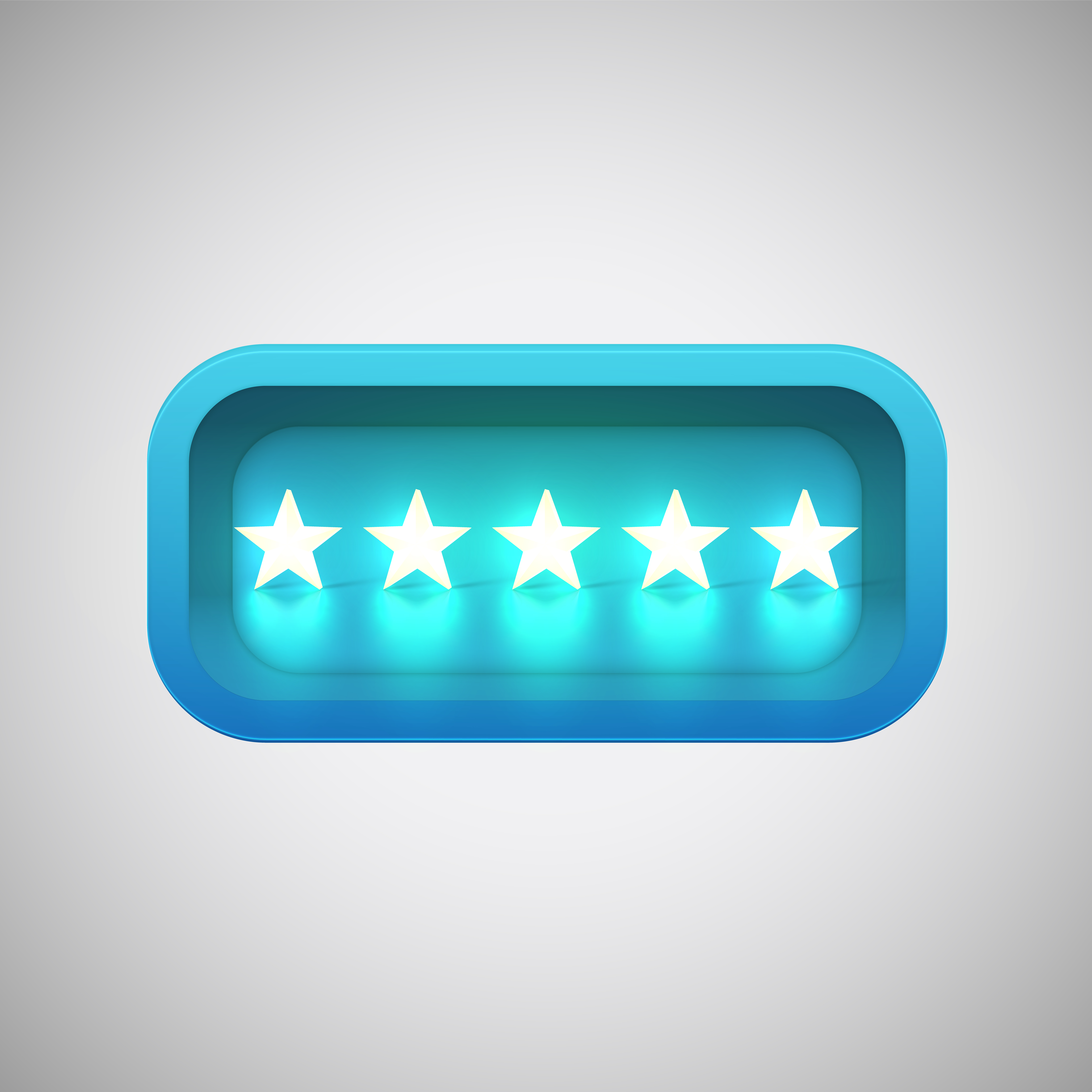 Glowing Blue Star Rating In A Realistic Shiny Box Vector Illustration glowing-blue-star-rating-in-a-realistic-shiny-box-vector-illustration