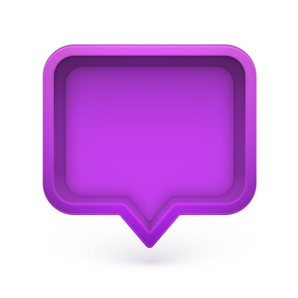 Colorful 3D realistic speech bubble, vector illustration 313574 Vector ...