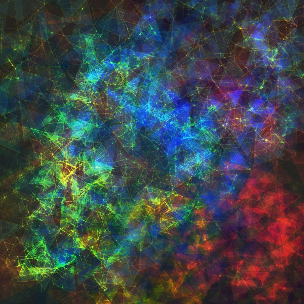 Abstract Polygonal Colorful Background With Connected Dots And Lines Connection Structure