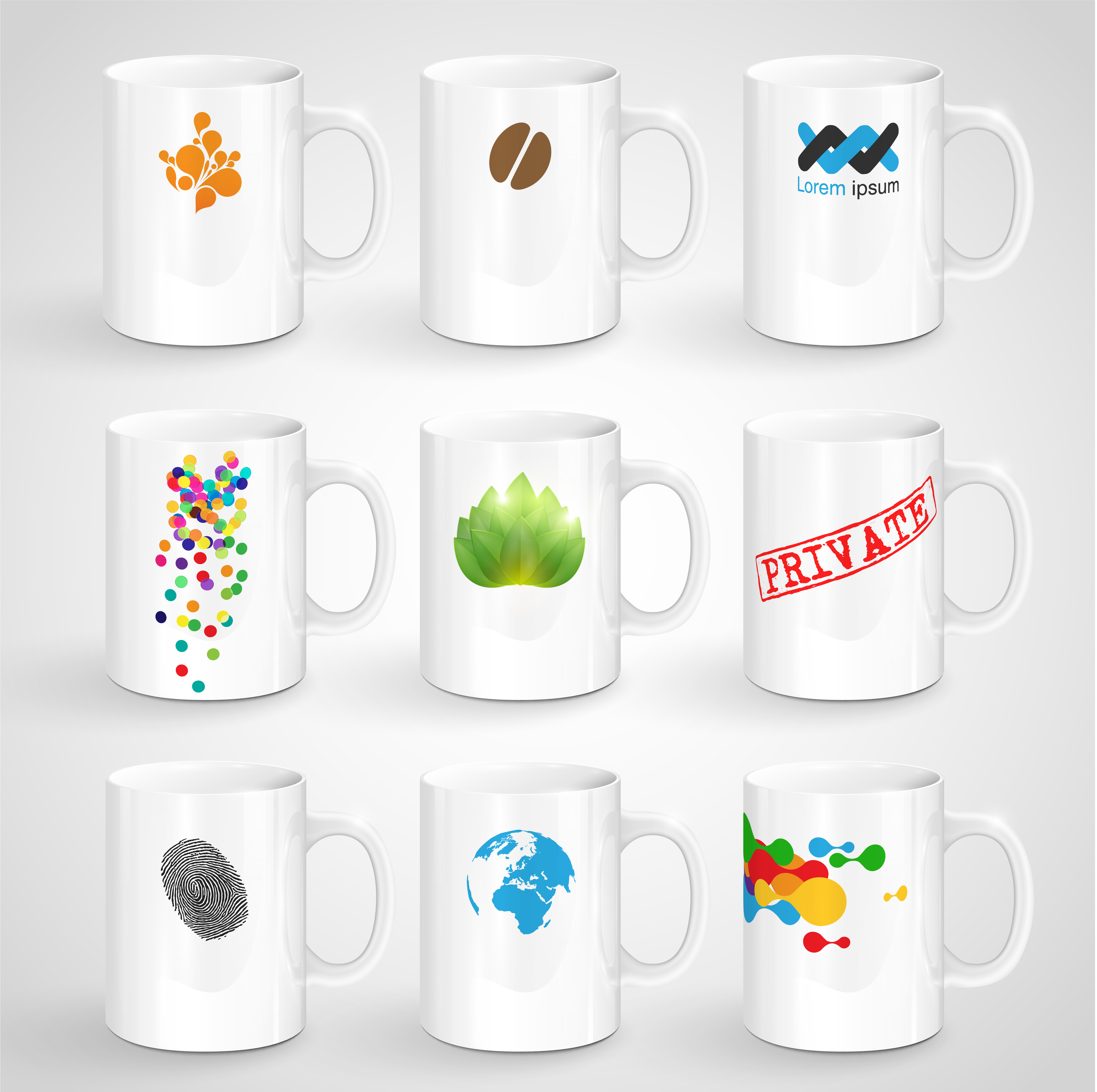 Realistic Mugs Vector Illustration 322147 Vector Art At Vecteezy
