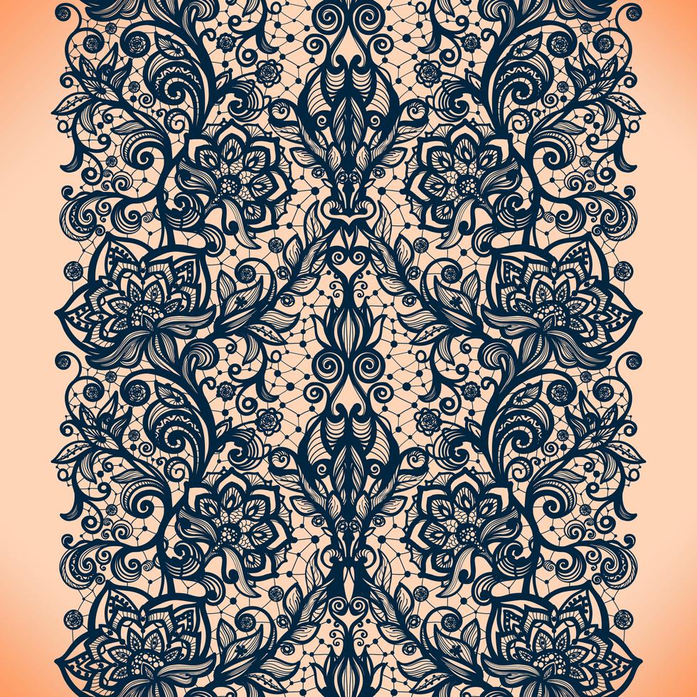 Abstract seamless lace pattern with flowers 323242 Vector Art at Vecteezy