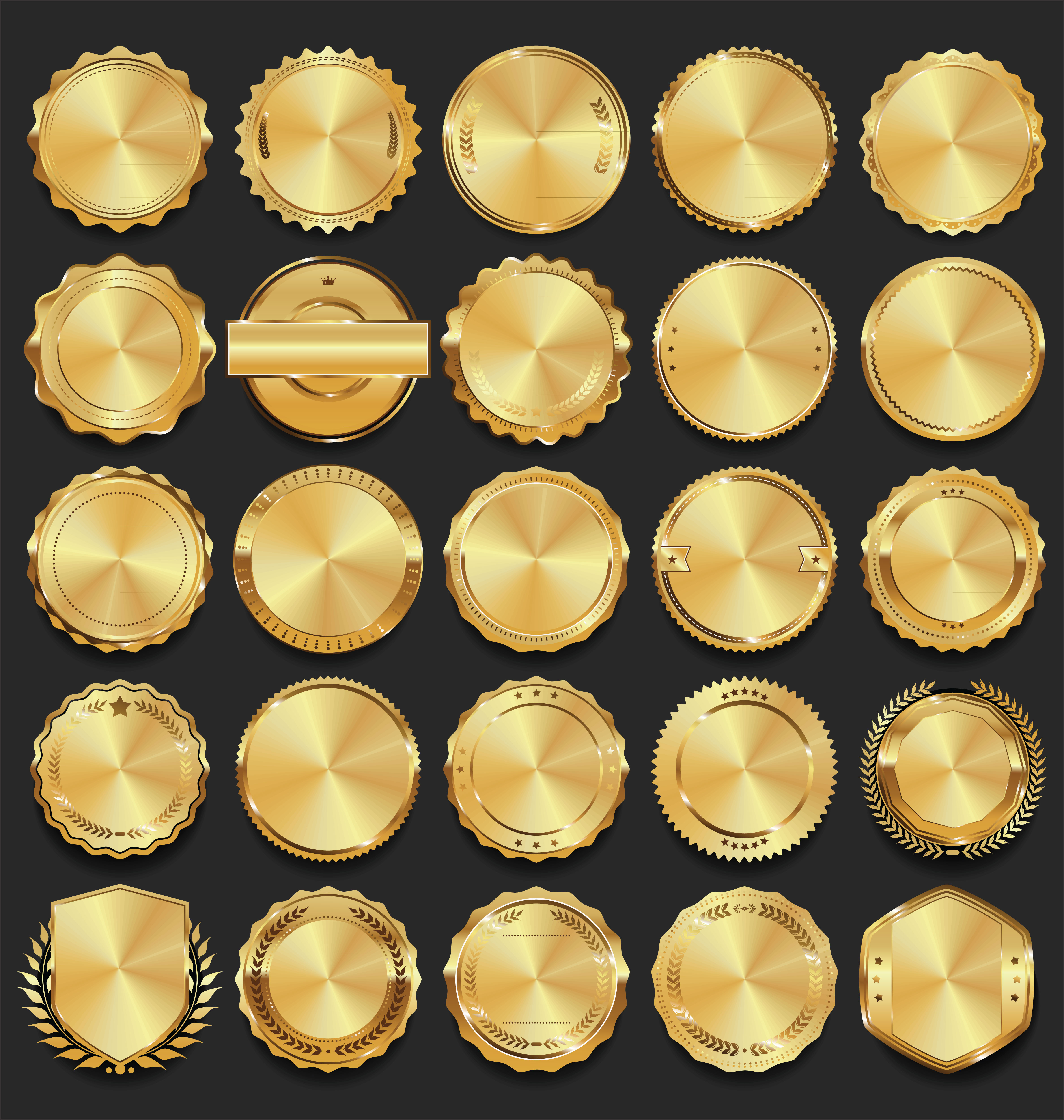 Luxury Premium Golden Badges And Labels 324761 Vector Art At Vecteezy