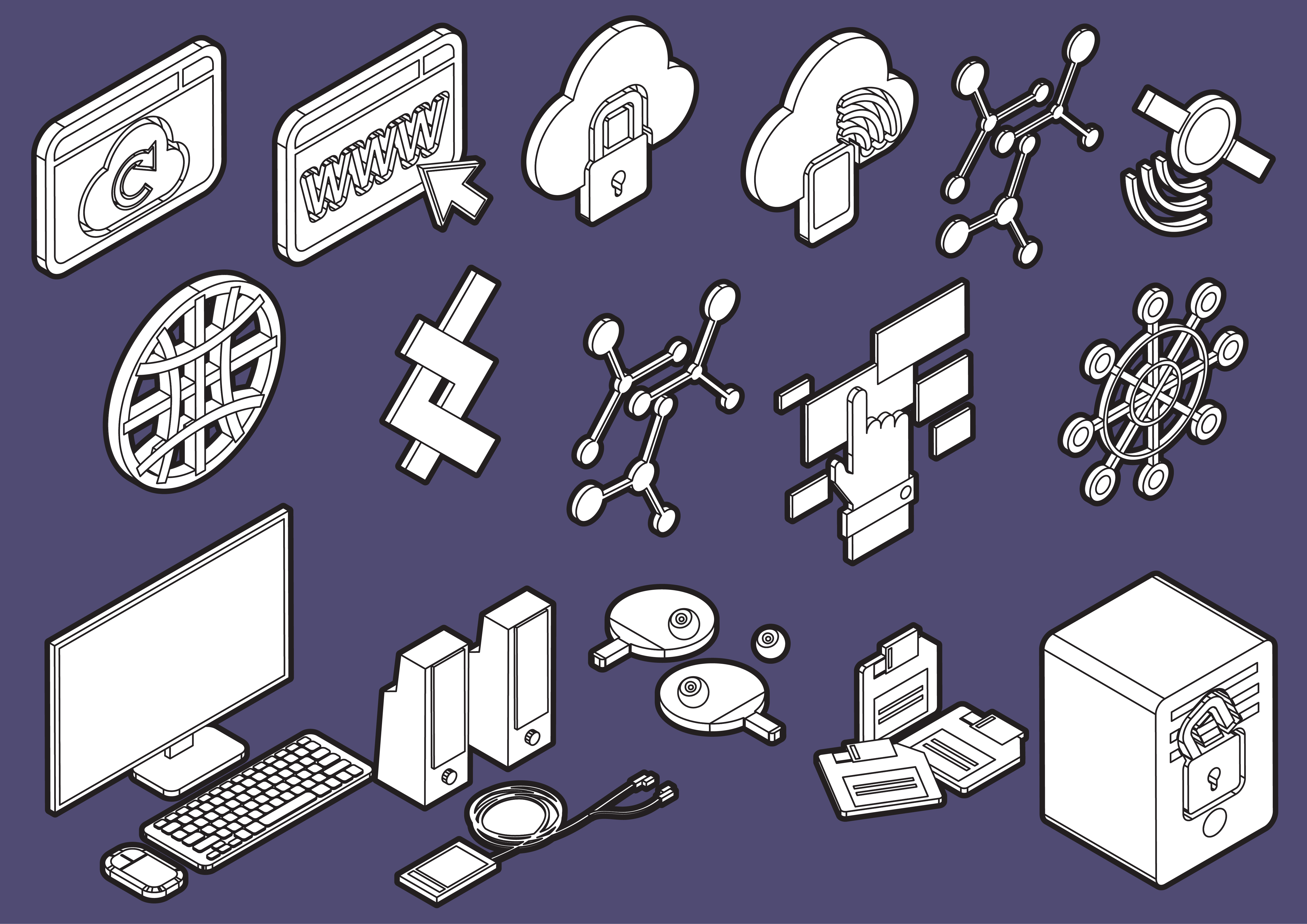 illustration of info graphic computer icons set concept 328486 Vector ...