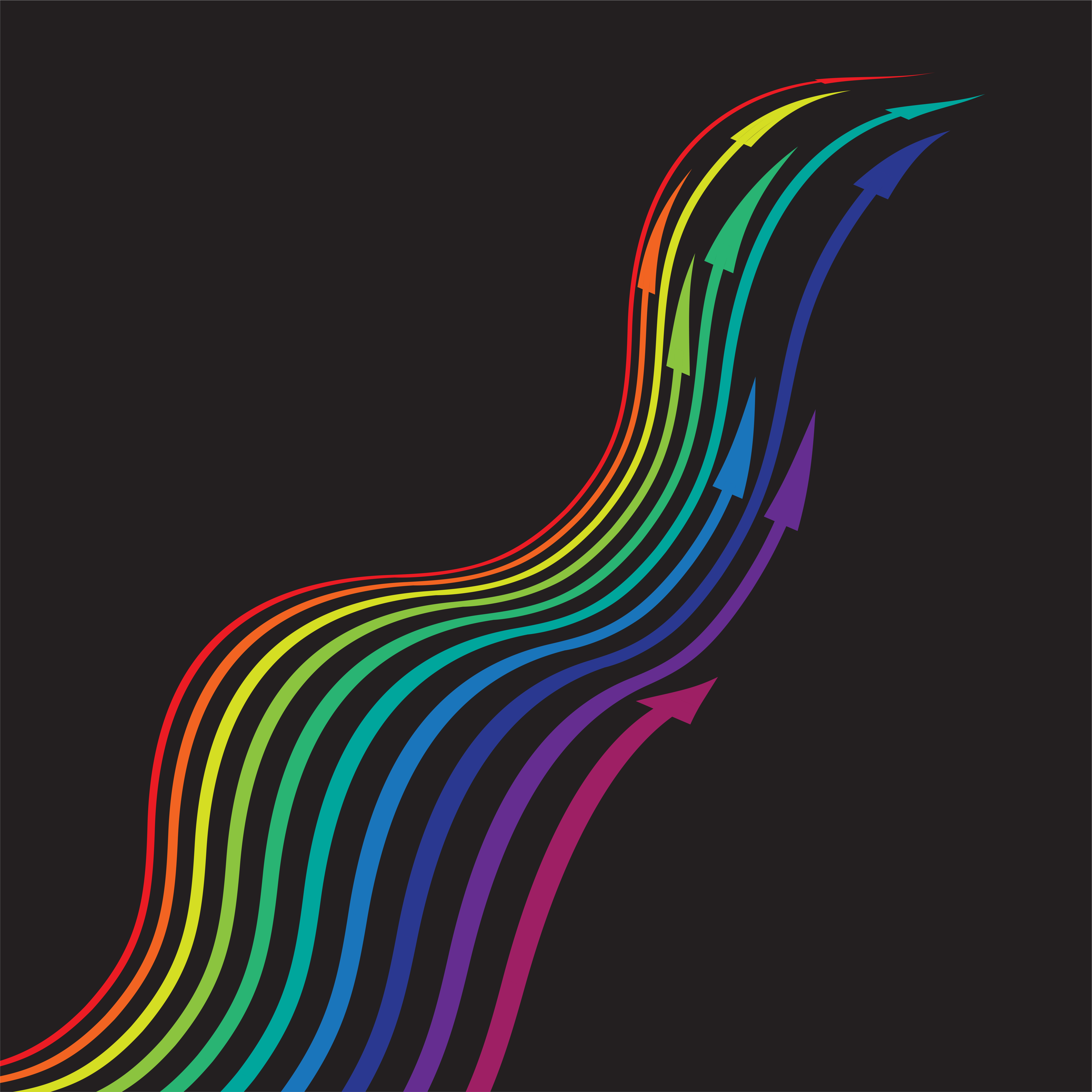 Colorful Arrows On Black Background Vector Illustration 334765 Vector Art At Vecteezy