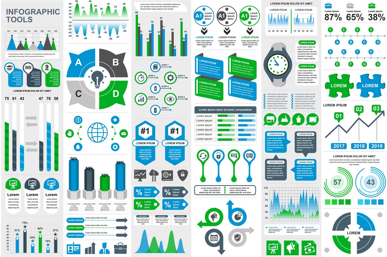 Infographic Elements Data Visualization Vector Design Template 338253 Vector Art At Vecteezy