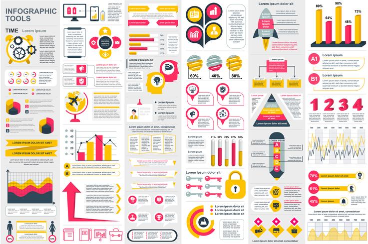Infographic elements data visualization vector design template 338458 ...