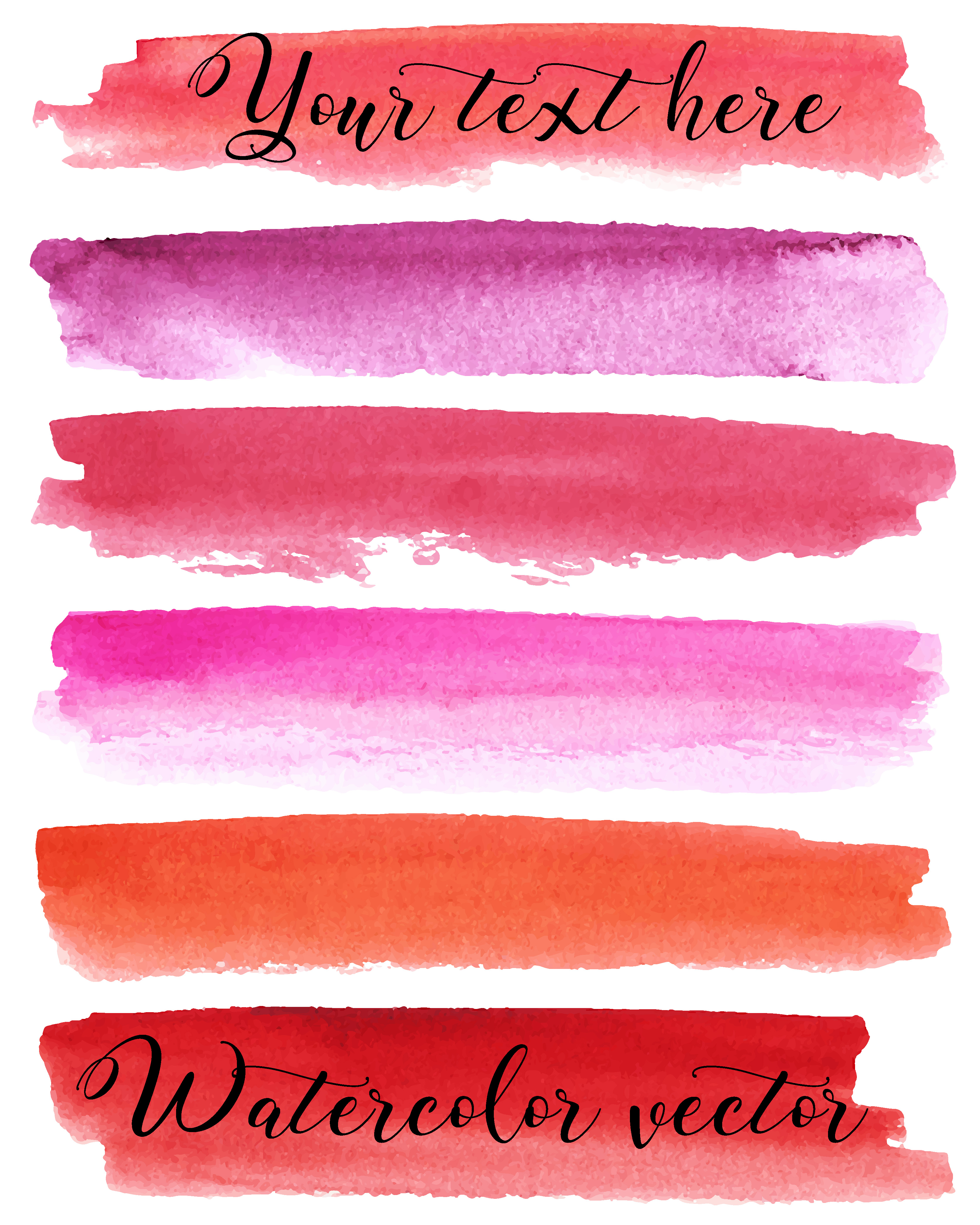 Set of watercolor backgrounds. Watercolor texture with brush strokes ...