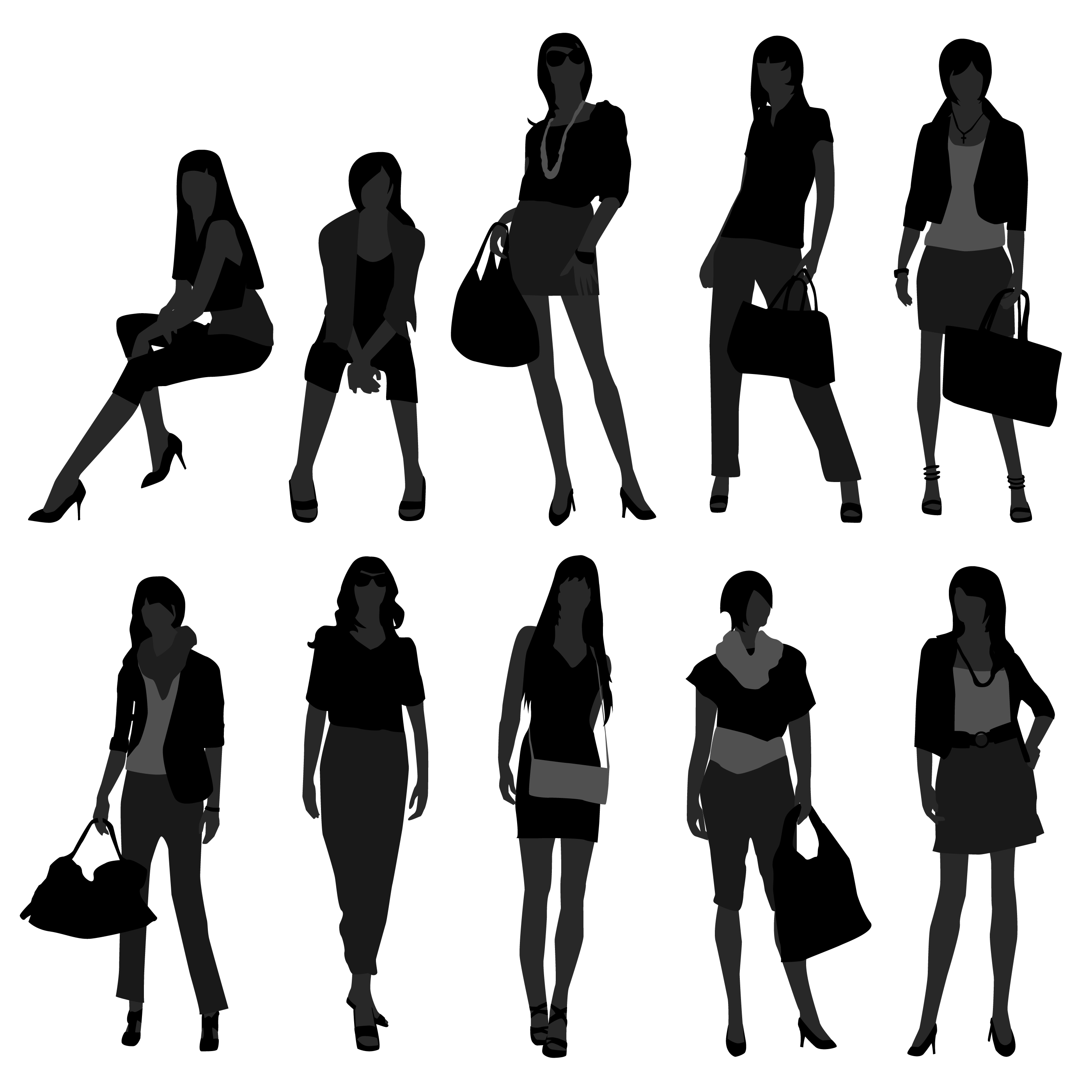 Hand Drawn Women39s Clothing Vectors Download Free Vector