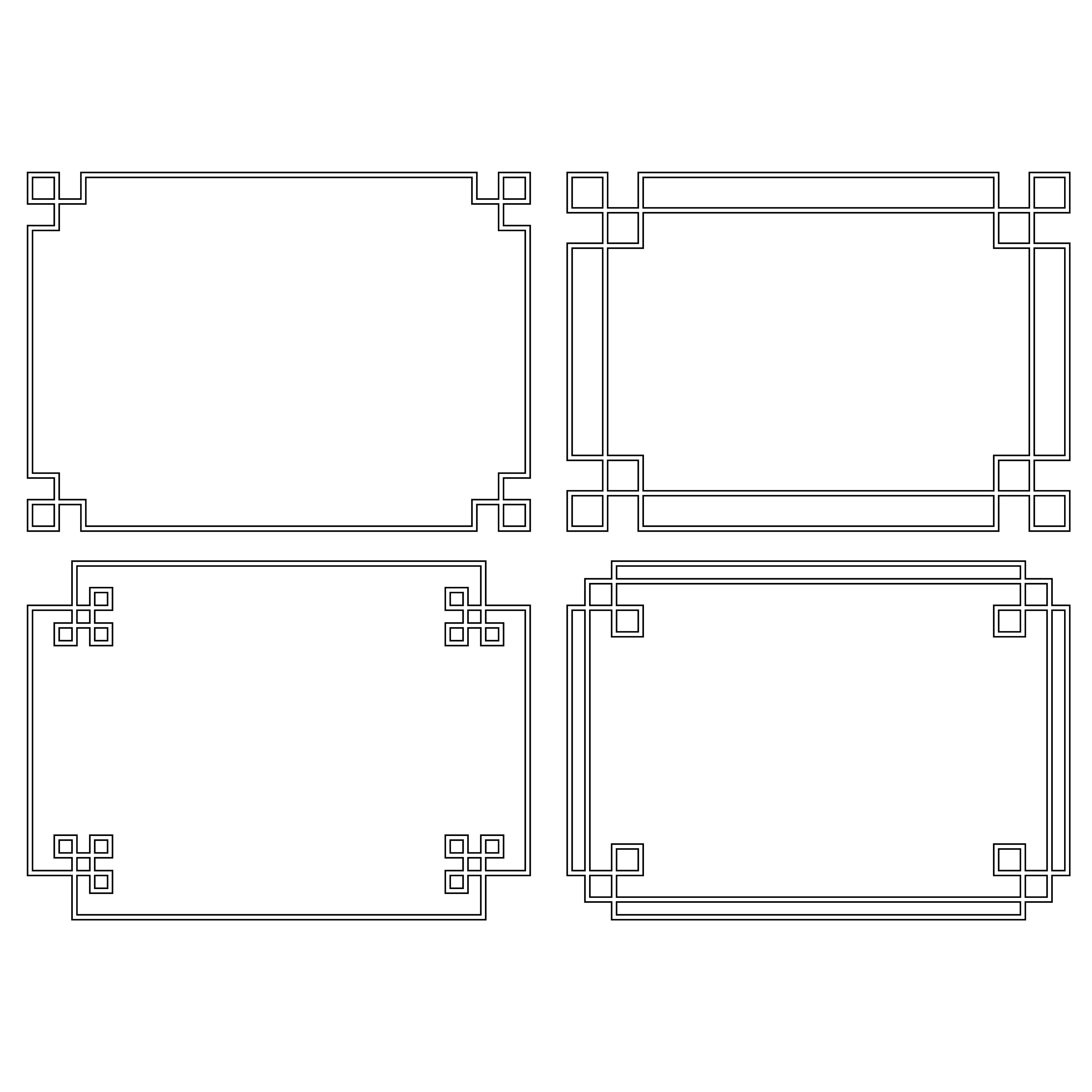 black rectangular fretwork frames 340937 Vector Art at Vecteezy