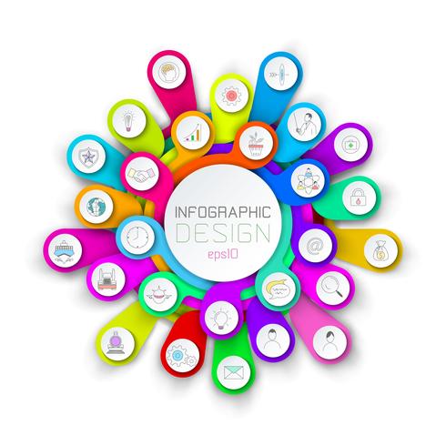 Abstract infographics number options template. 341285 Vector Art at ...