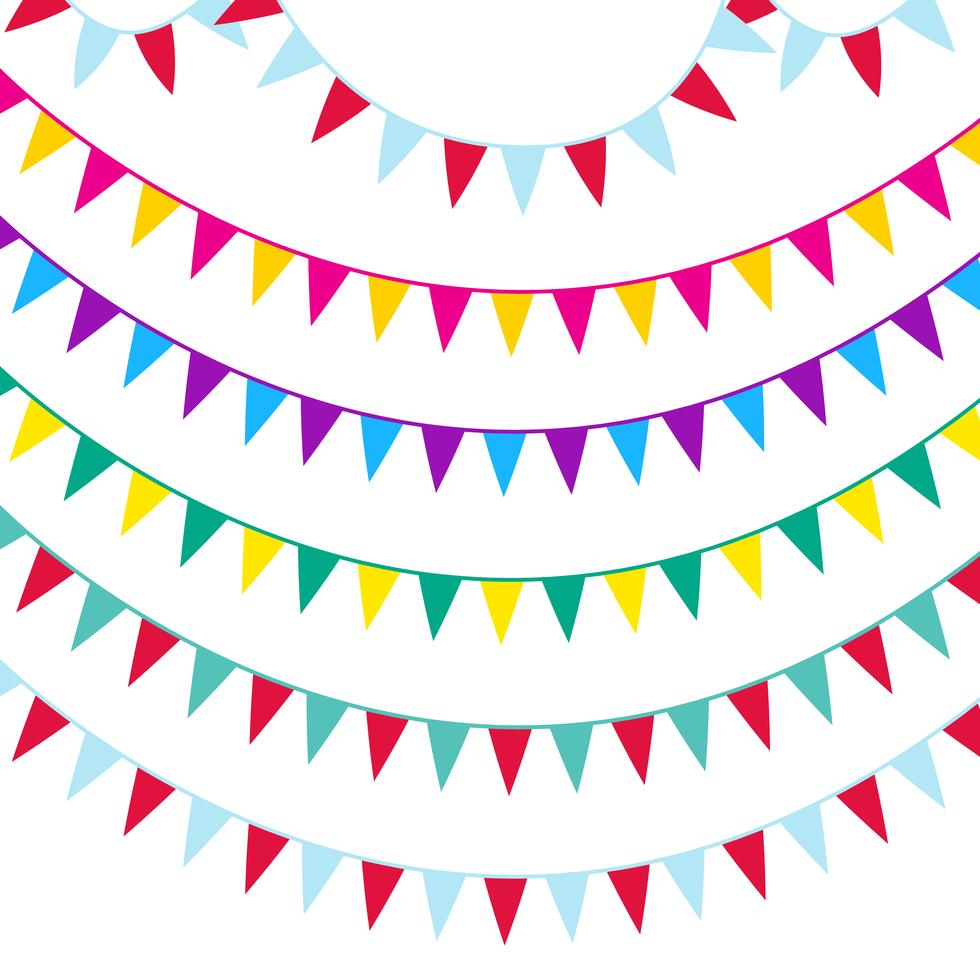 Vector bunting and garland set 341590 Vector Art at Vecteezy