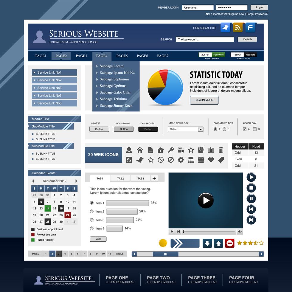 Web Design Element Template. 342122 Vector Art at Vecteezy
