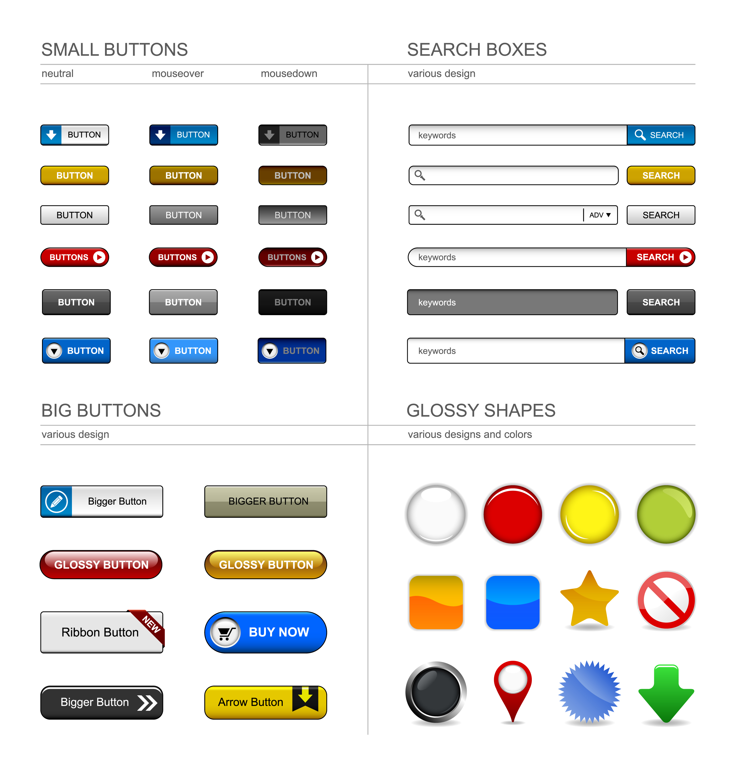 Web Design Button Element. 342124 Vector Art at Vecteezy