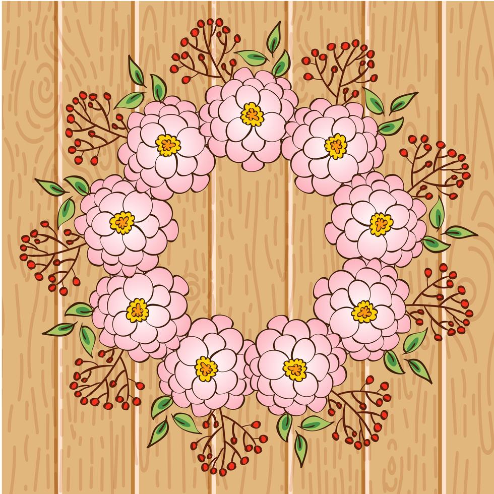 Wreath frame, border of floral ornament 343113 Vector Art at Vecteezy