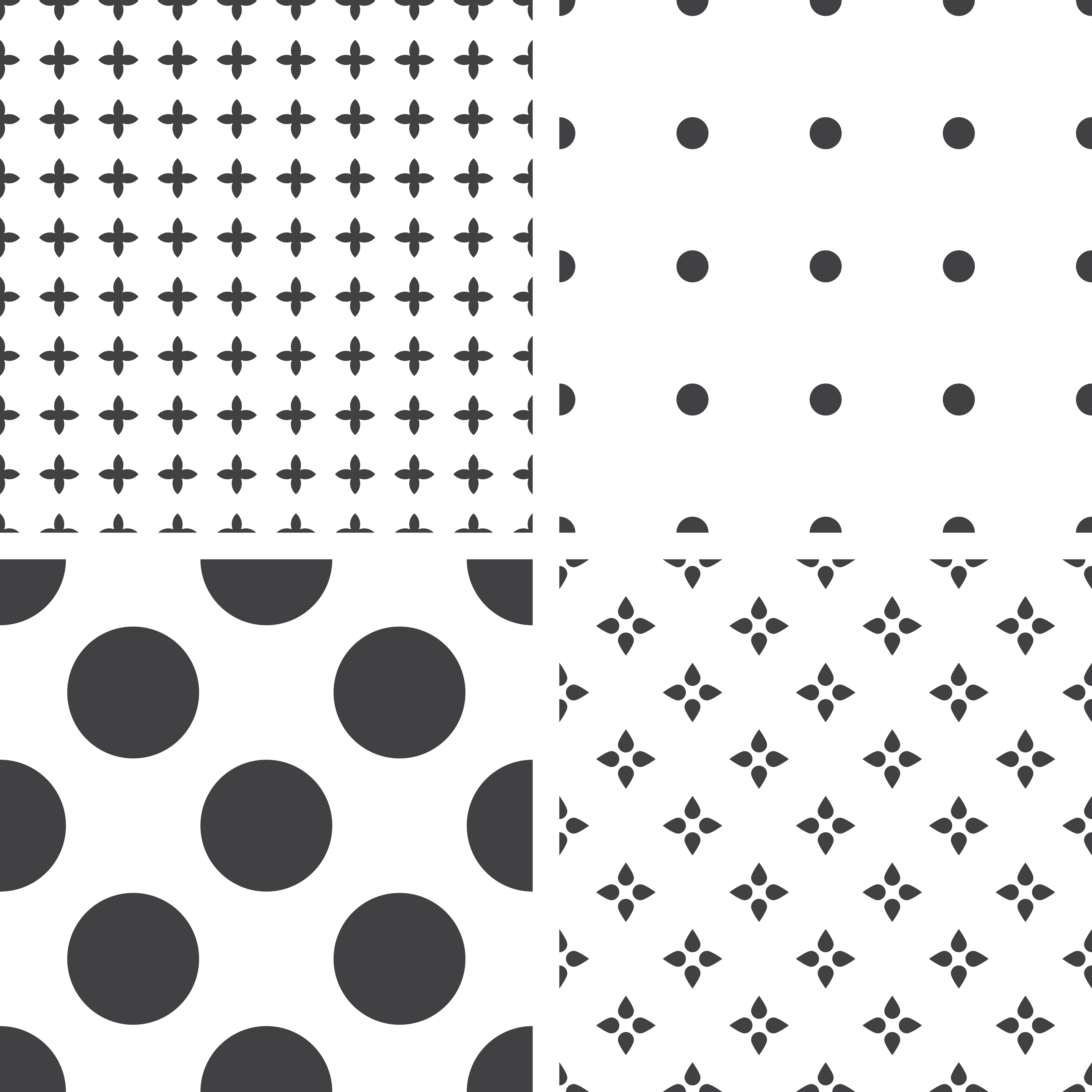 Set of monochrome geometric seamless universal patterns, tiling. 344746 ... Set of monochrome geometric seamless universal patterns, tiling. 344746 ...
