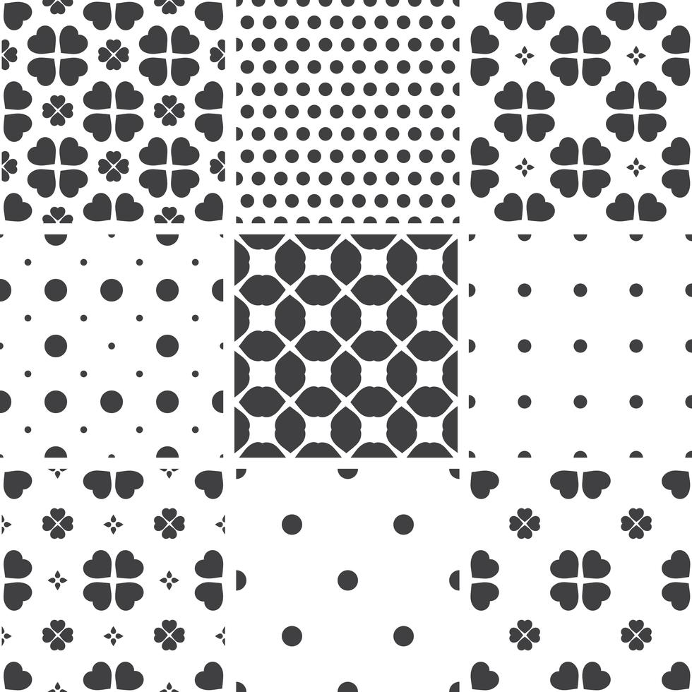Set Of Monochrome Geometric Seamless Universal Patterns Tiling 344876 Vector Art At Vecteezy