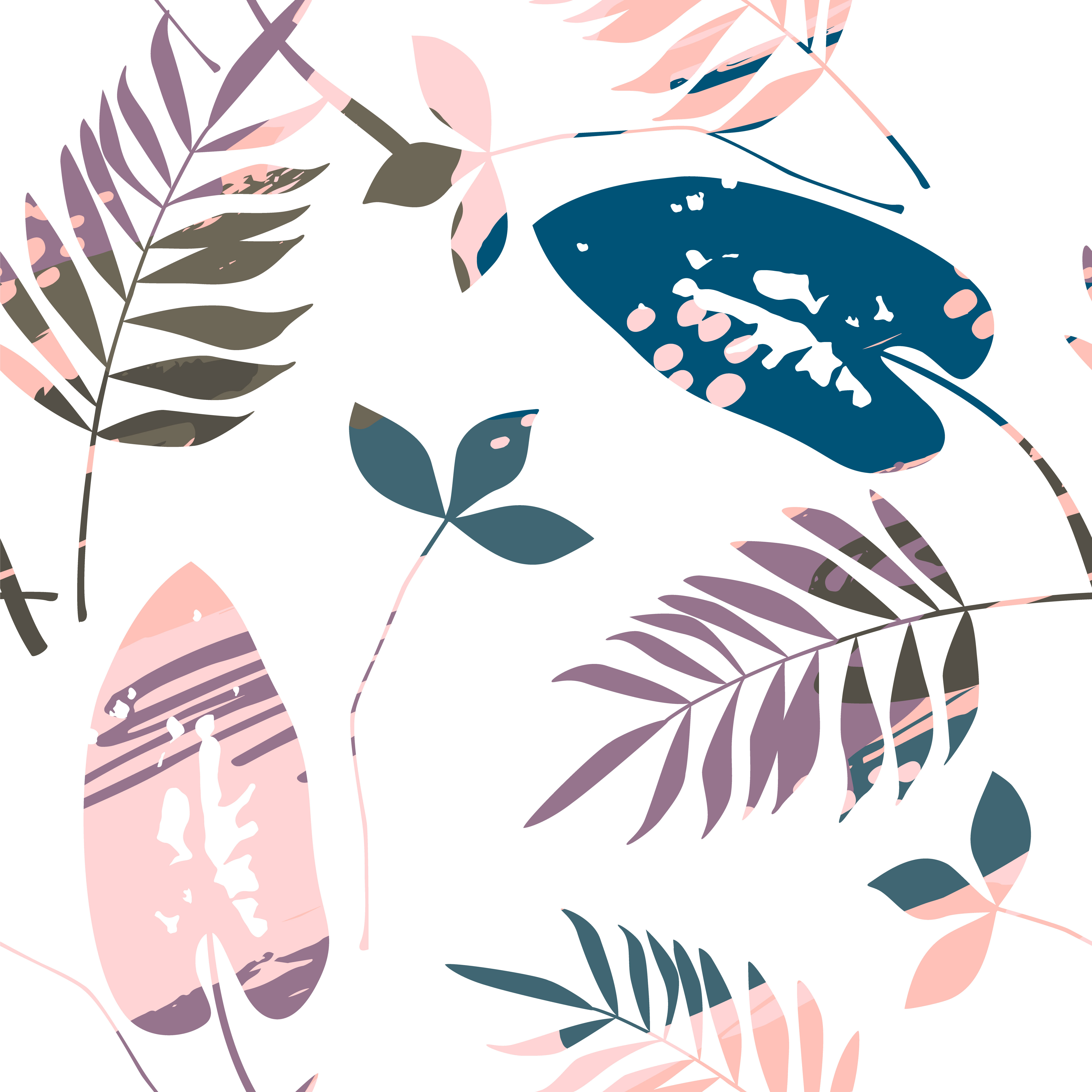 Abstract floral seamless pattern with trendy hand drawn textures ... Abstract floral seamless pattern with trendy hand drawn textures ...