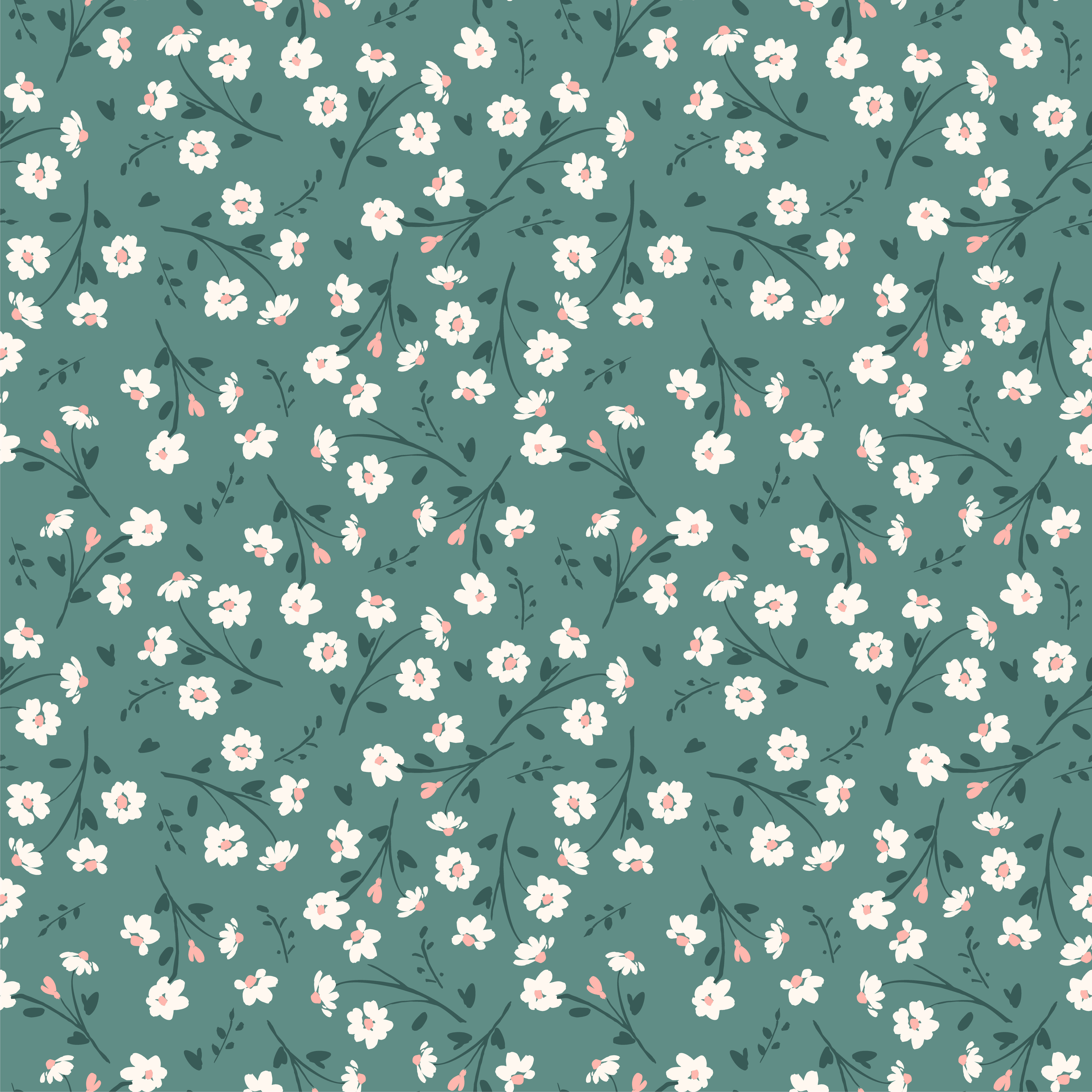 Floral Abstract Seamless Pattern Vector Design For Different Surfases