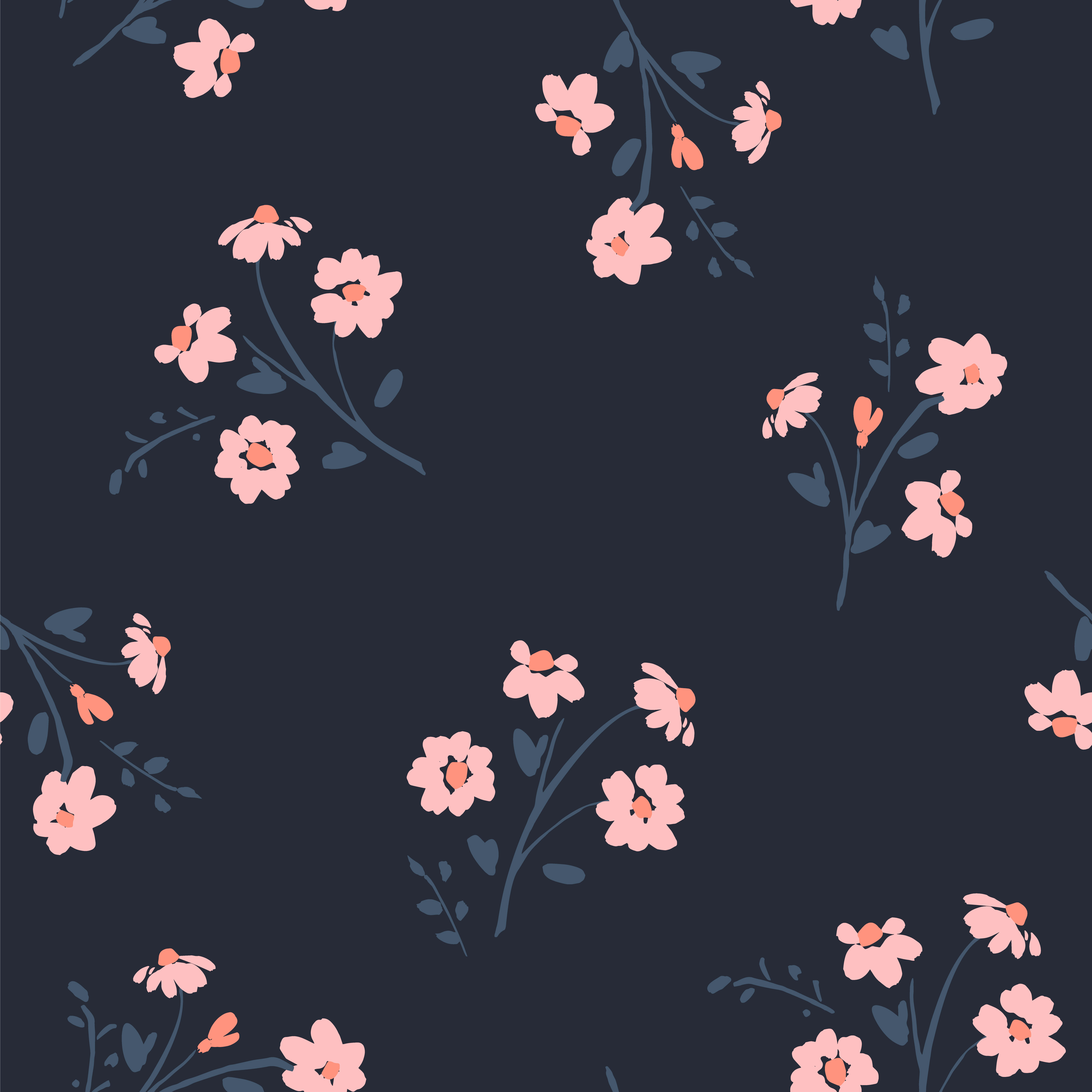 Floral Abstract Seamless Pattern Vector Design For Different Surfases