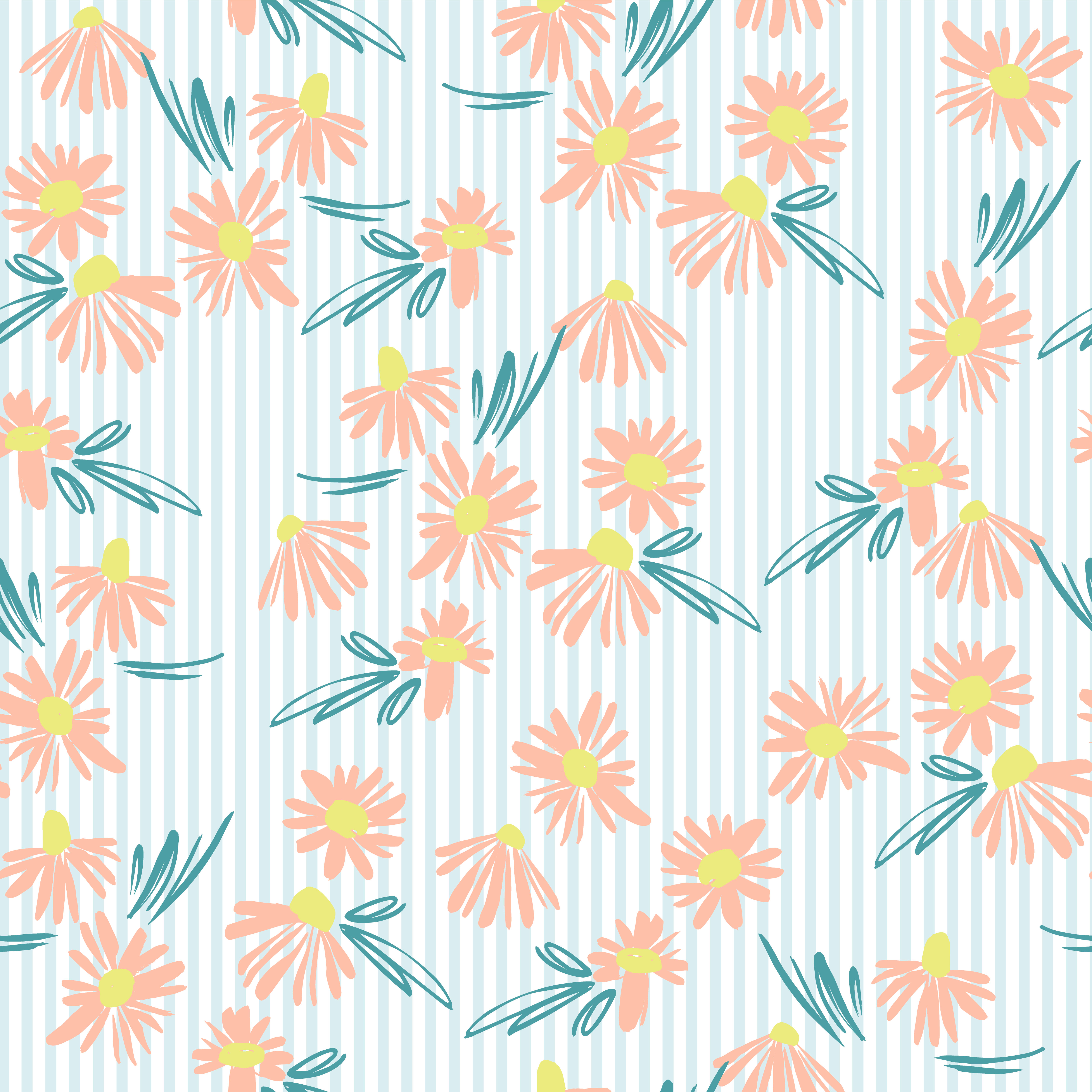 Floral Abstract Seamless Pattern Vector Design For Different Surfases