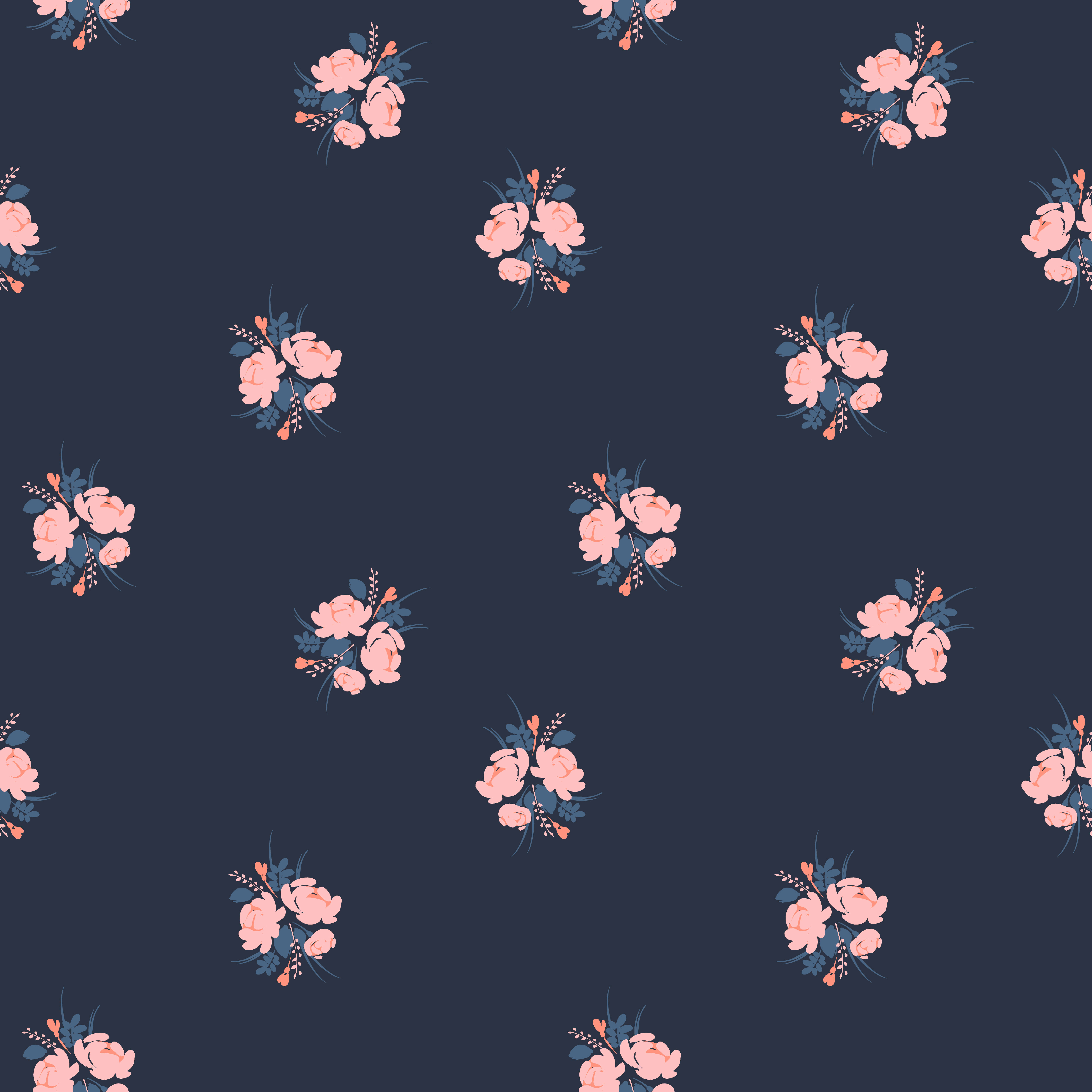Floral Abstract Seamless Pattern Vector Design For Different Surfases