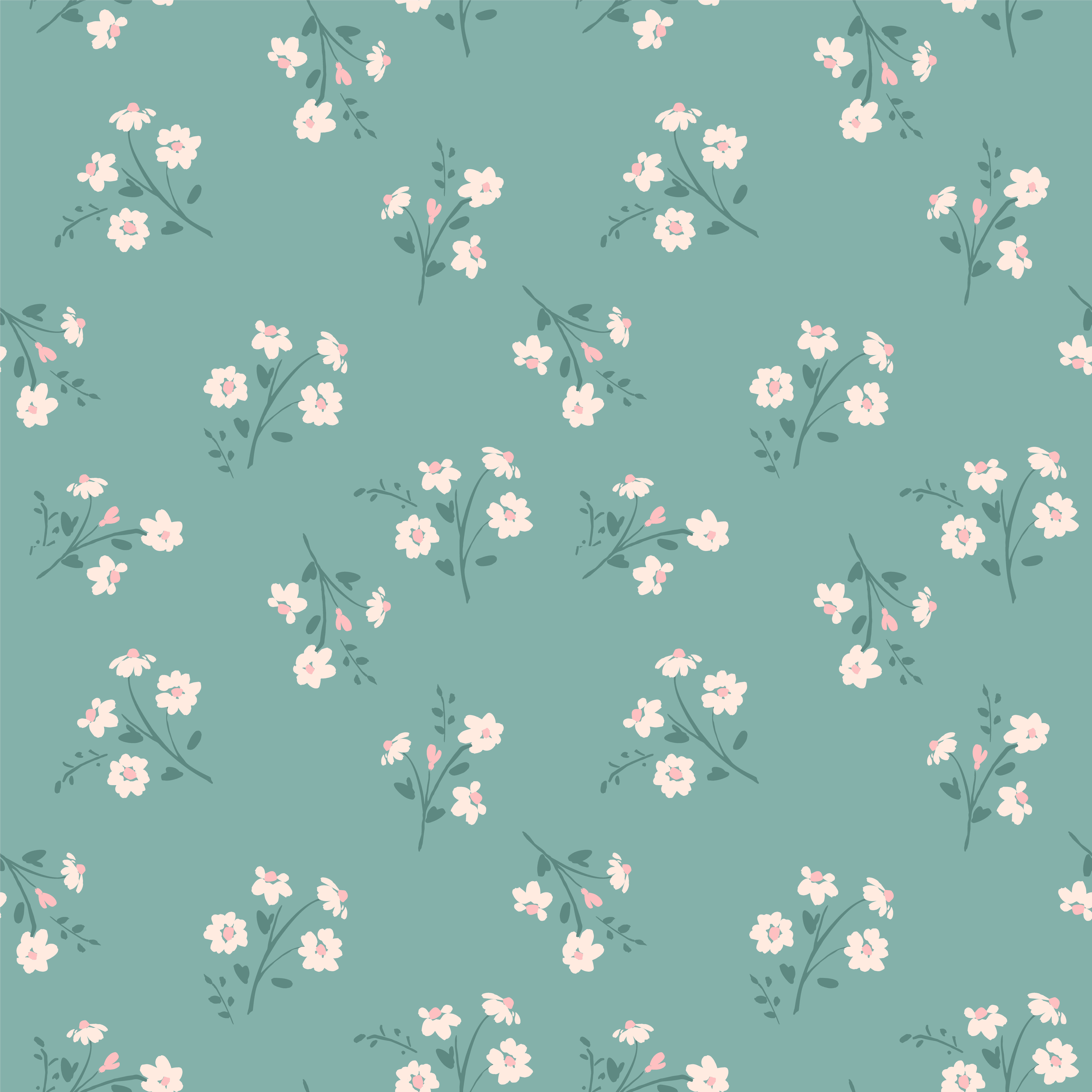 Floral Abstract Seamless Pattern Vector Design For Different Surfases