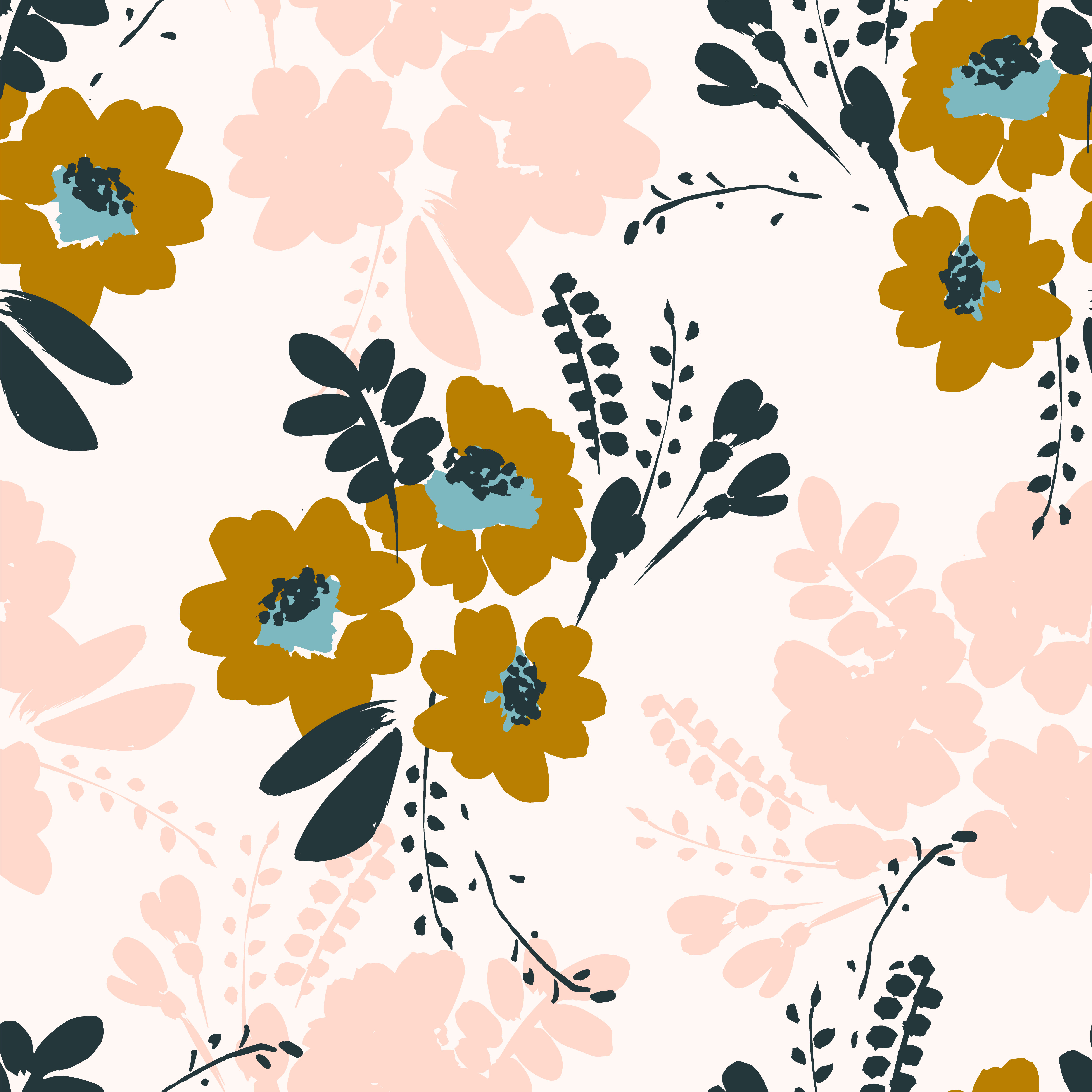 Floral seamless pattern. Vector design 345608 Vector Art at Vecteezy