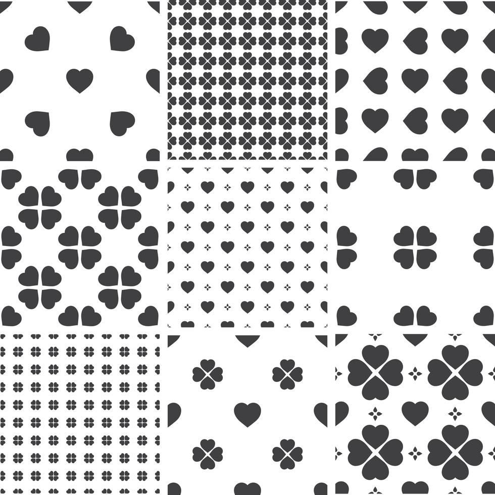Set Of Monochrome Geometric Seamless Universal Patterns Tiling 346230 Vector Art At Vecteezy