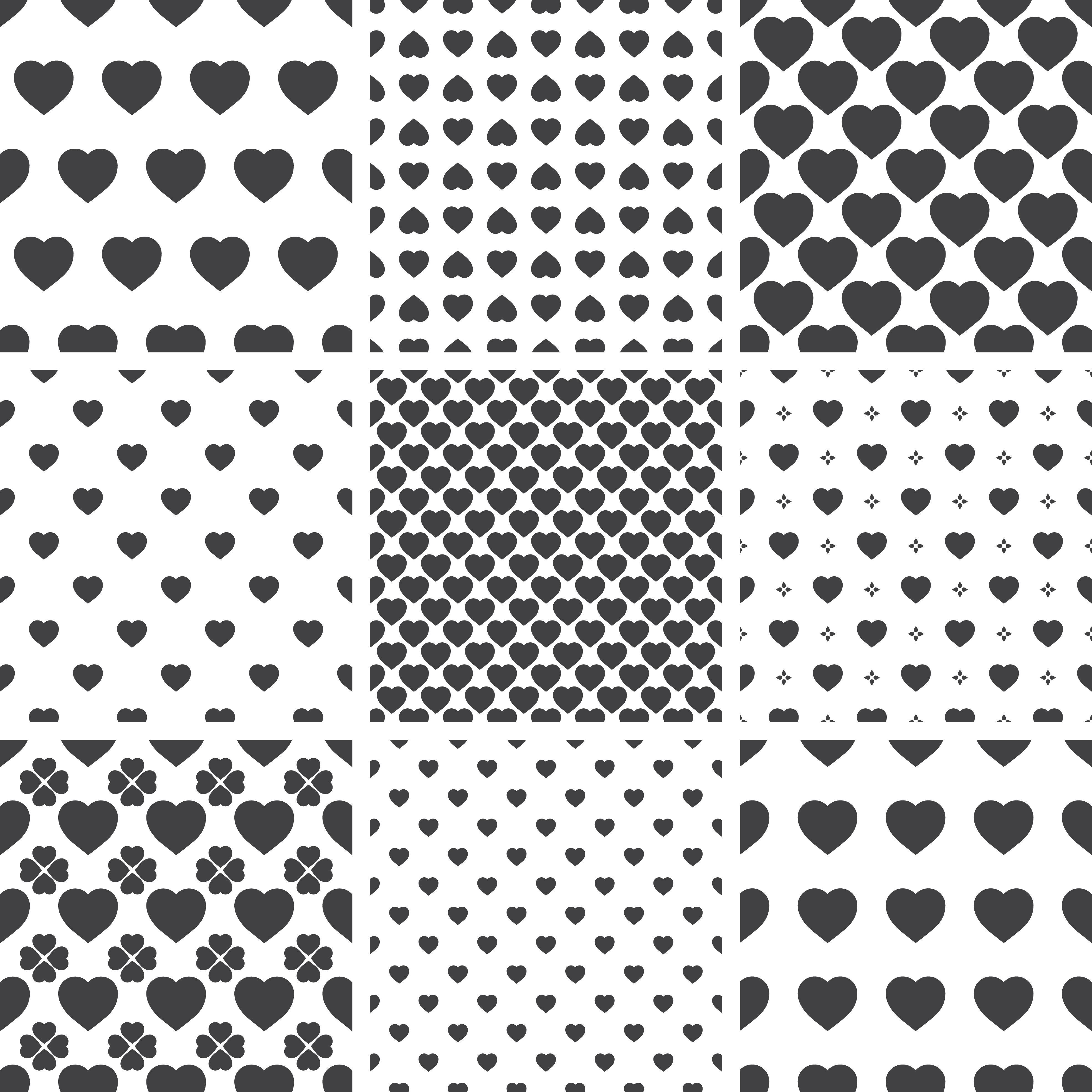 Set Of Monochrome Geometric Seamless Universal Patterns Tiling 346474 Vector Art At Vecteezy
