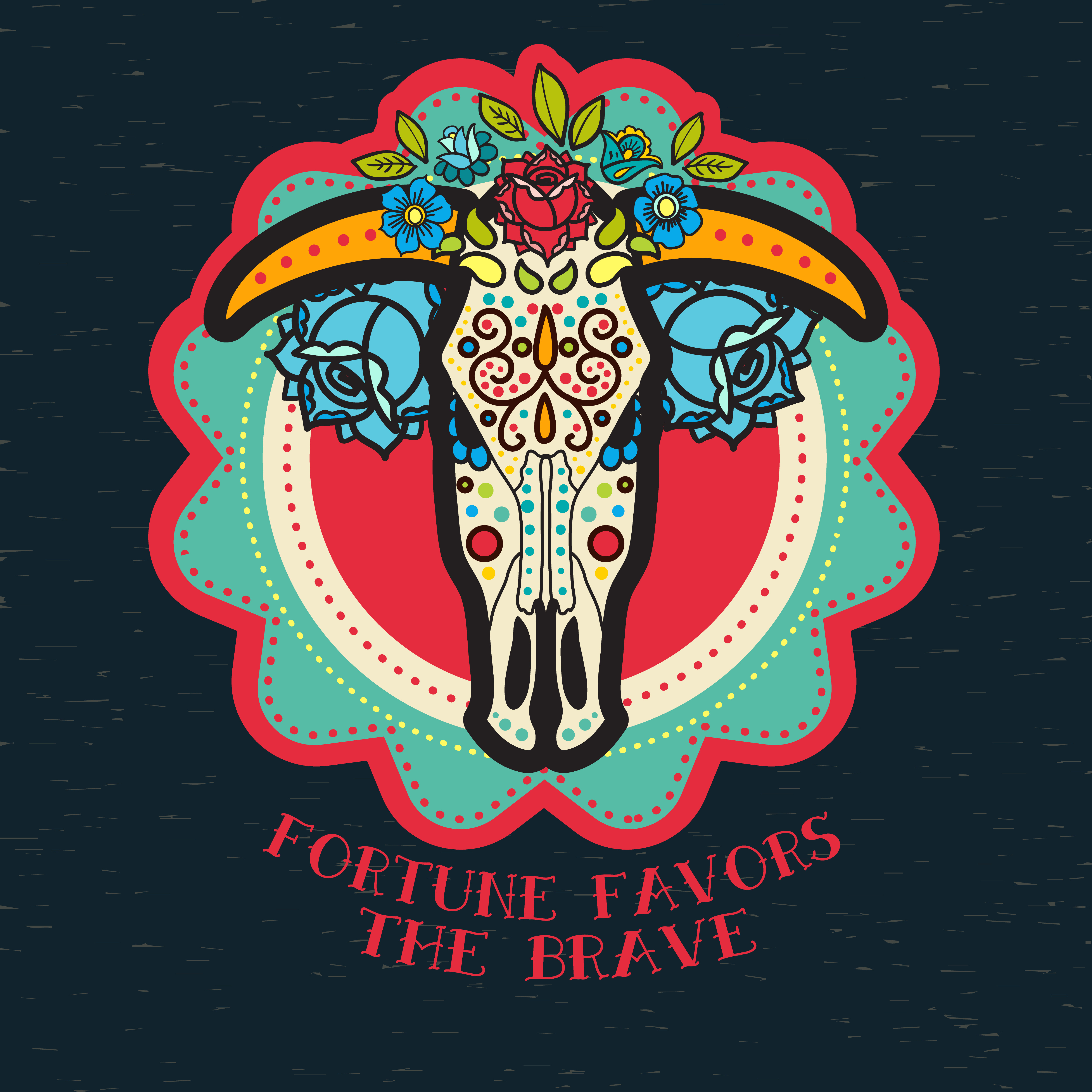 Cow Skull In Boho Style American Native 346727 Vector Art At Vecteezy