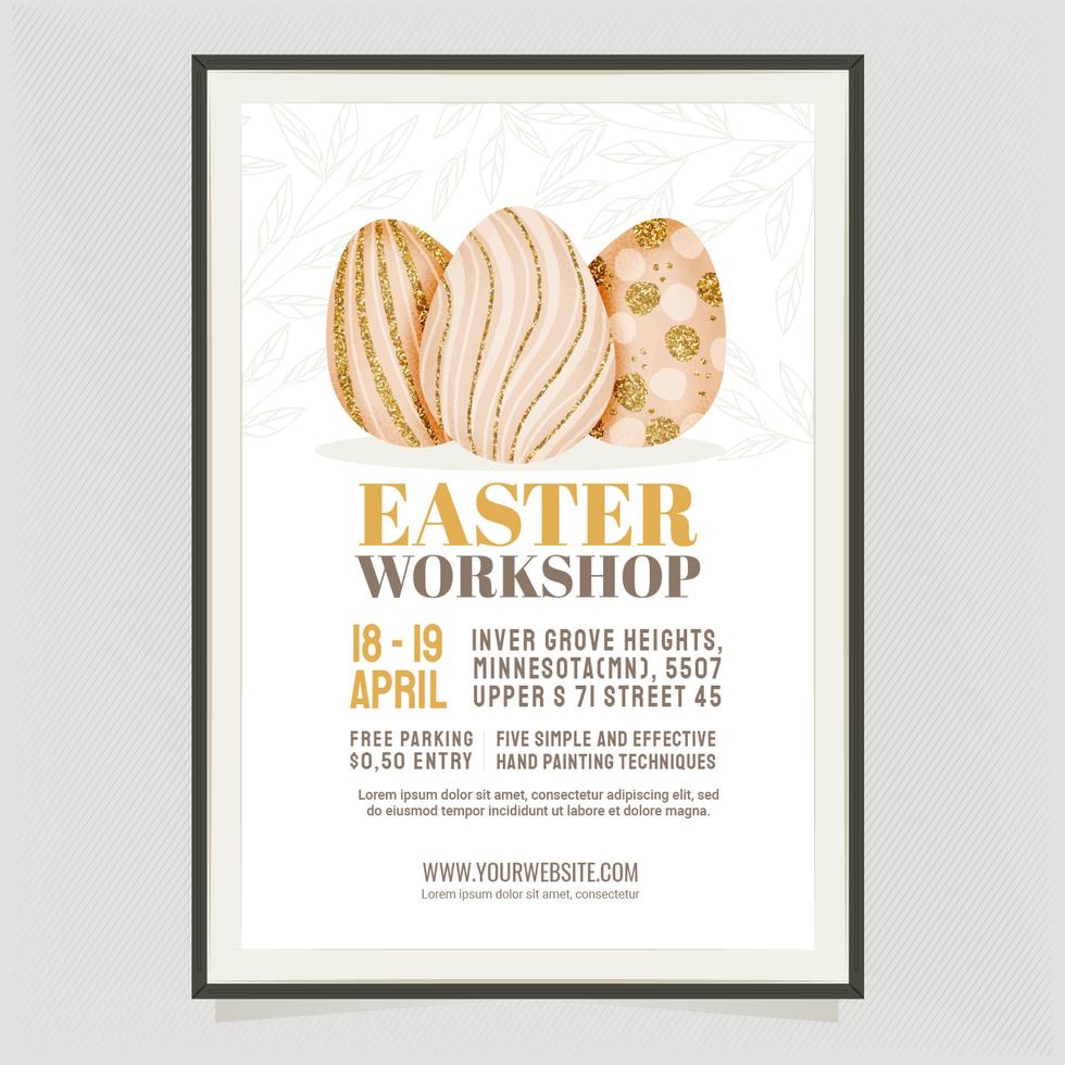 Vector Easter Workshop Poster Template 347133 Vector Art at Vecteezy