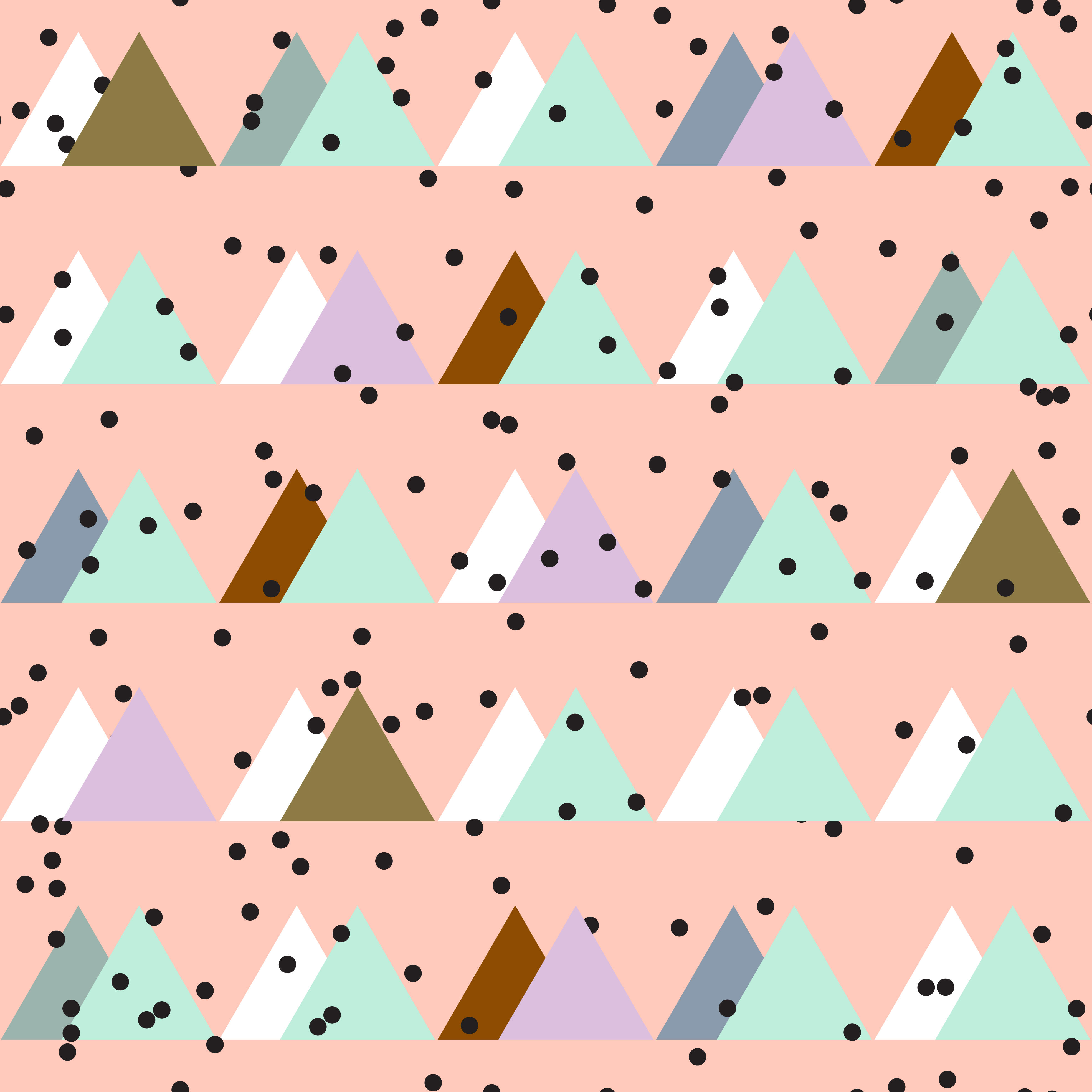 Seamless Vintage Abstract Pattern With Triangles In The Style Of 80 S
