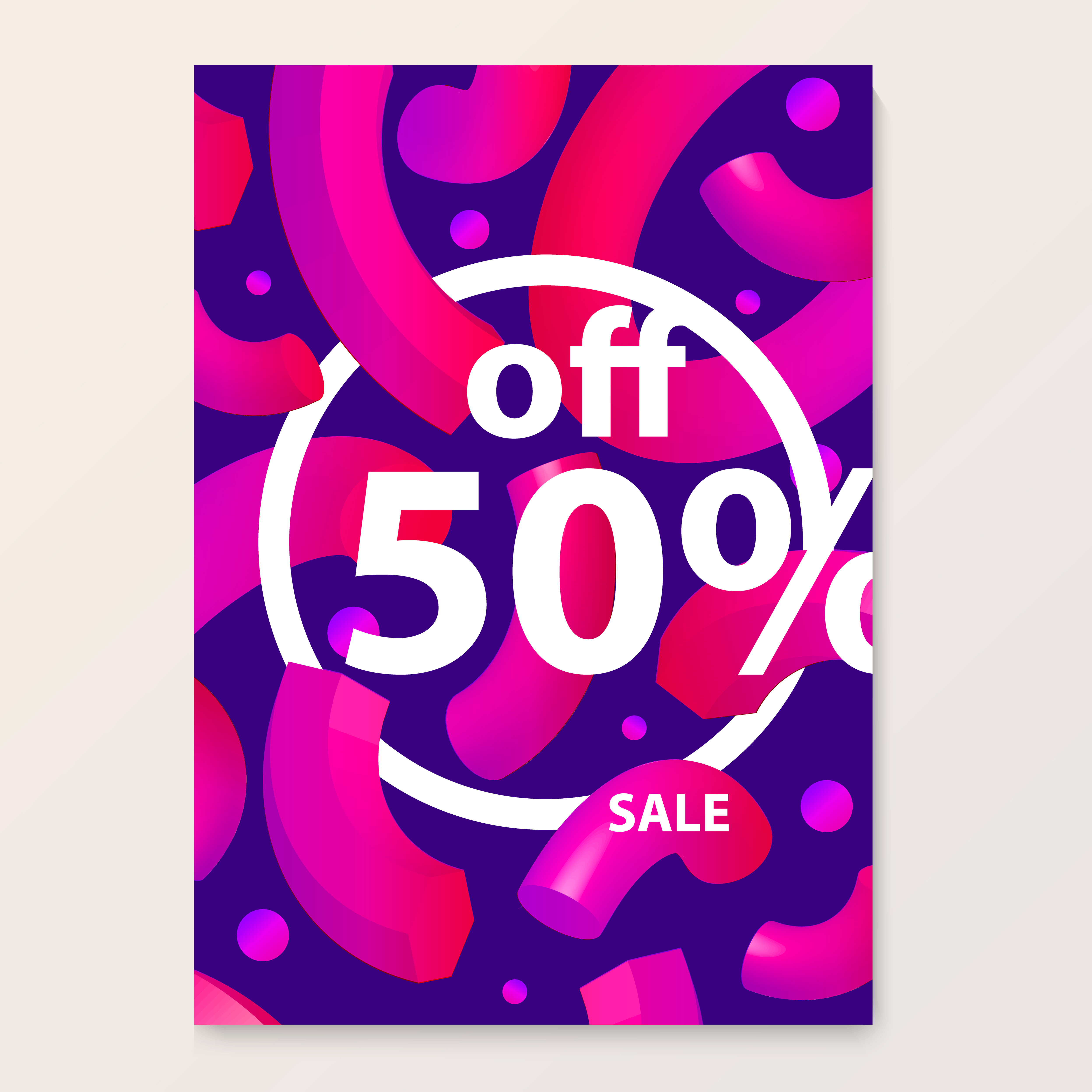 Bright poster for your sales discounts and promotions. 3d shapes 351526 ... Bright poster for your sales discounts and promotions. 3d shapes 351526 ...