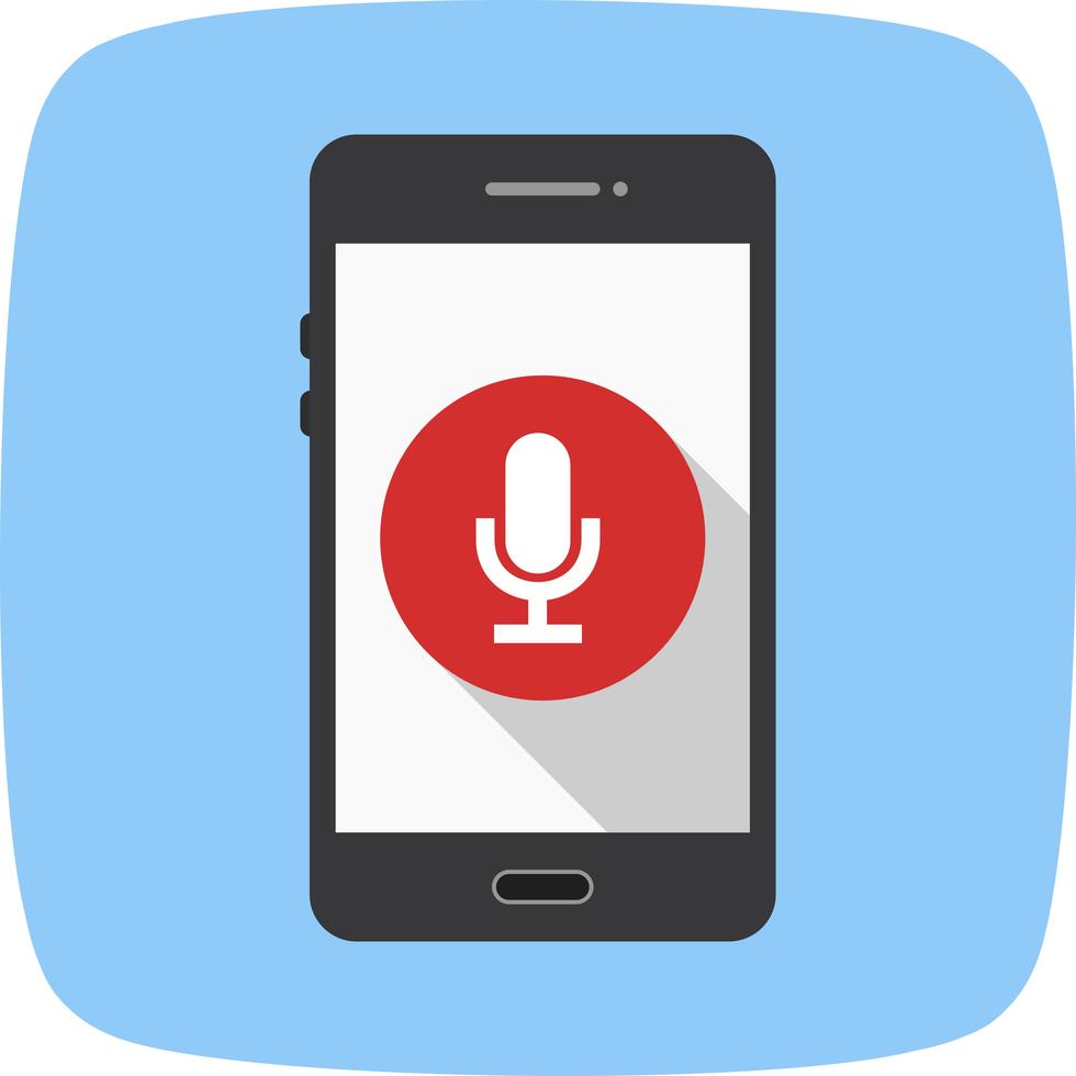 Microphone Mobile Application Vector Icon 353489 Vector Art At Vecteezy