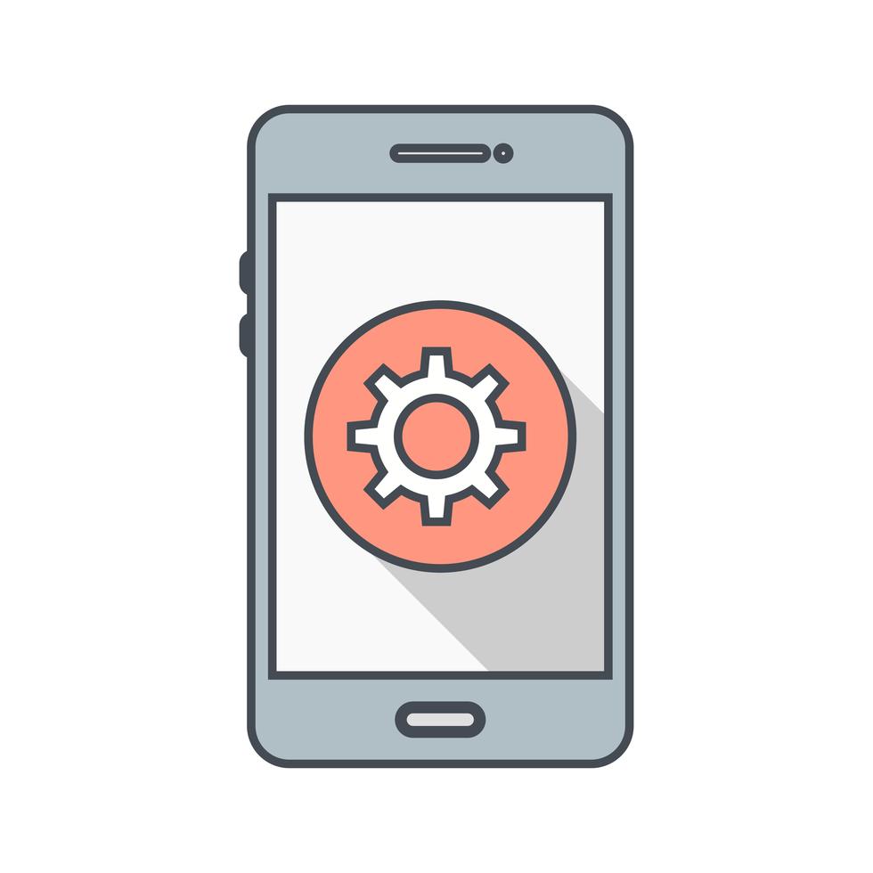Setting Mobile Application Vector Icon 353559 Vector Art At Vecteezy